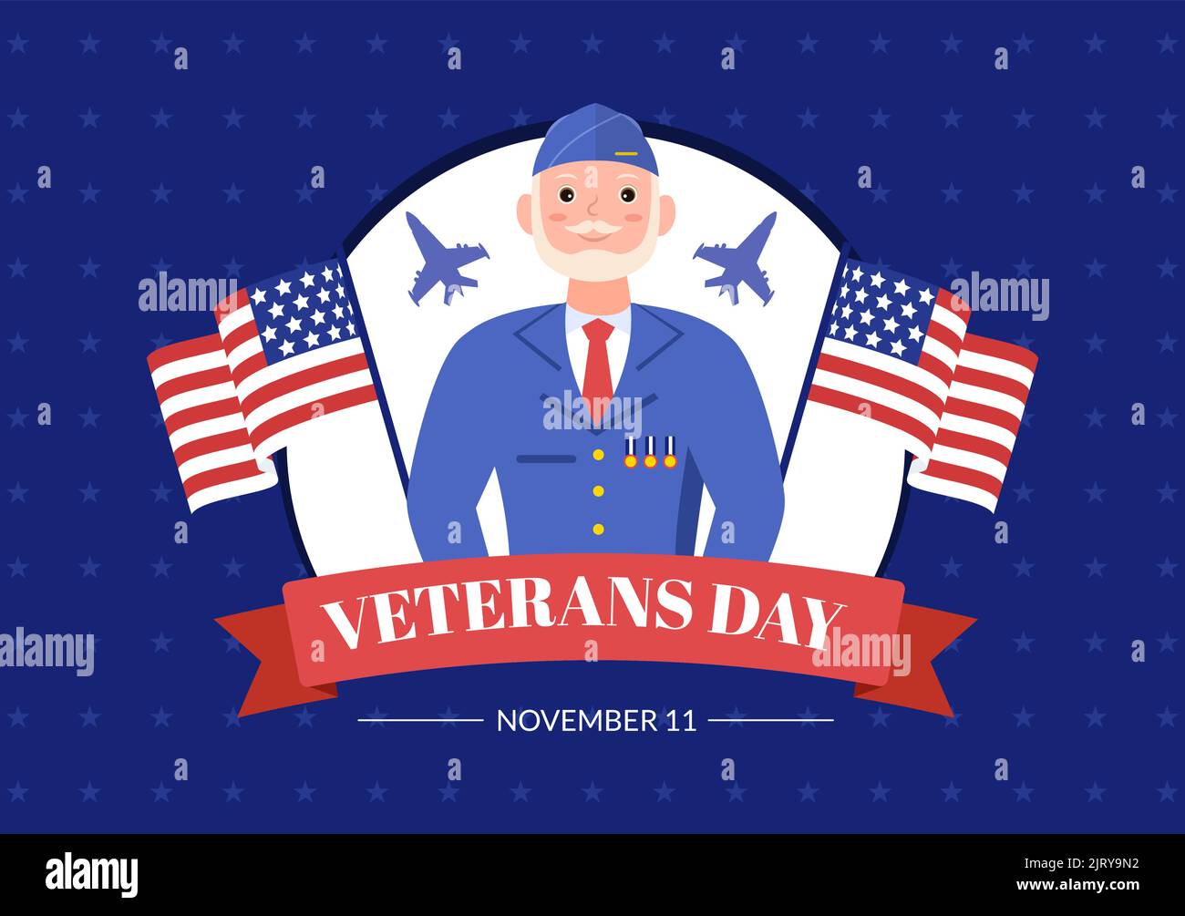 Veterans Day on November 11 Template Hand Drawn Cartoon Flat ...