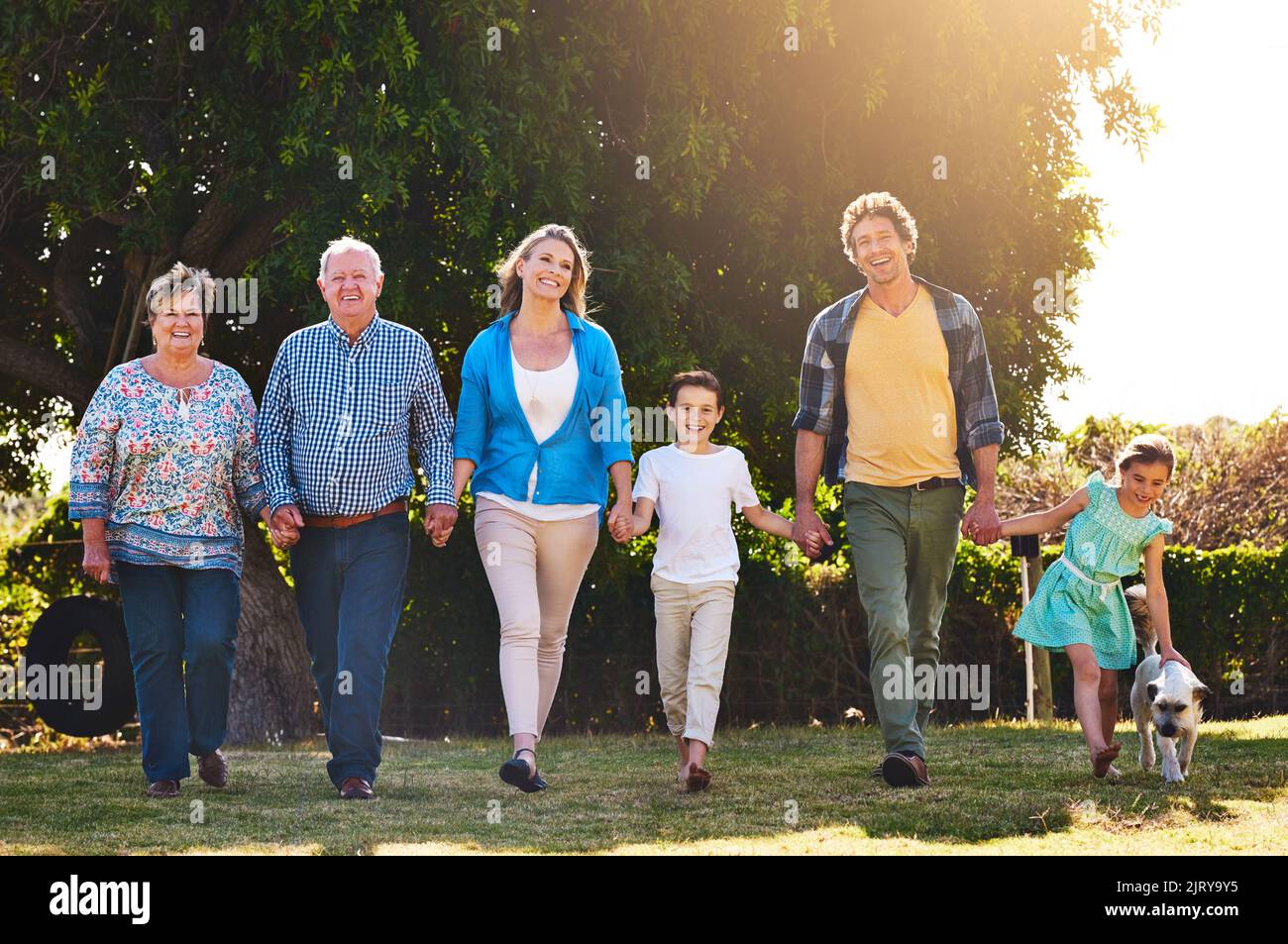 Passing on the love from generation to generation. Portrait of three ...
