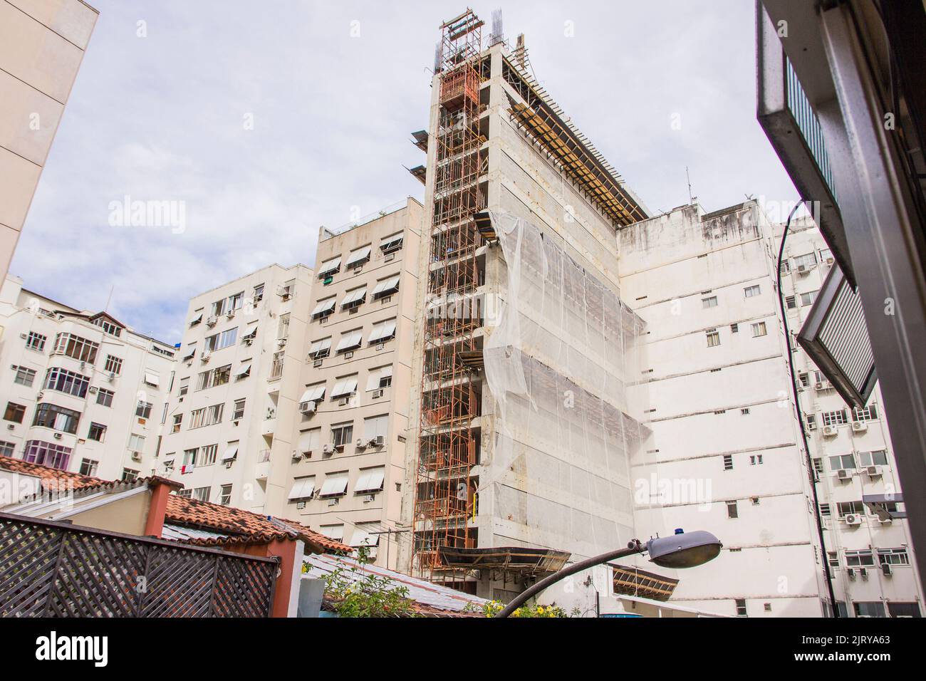 building under construction in the copacabana neighborhood in rio de ...