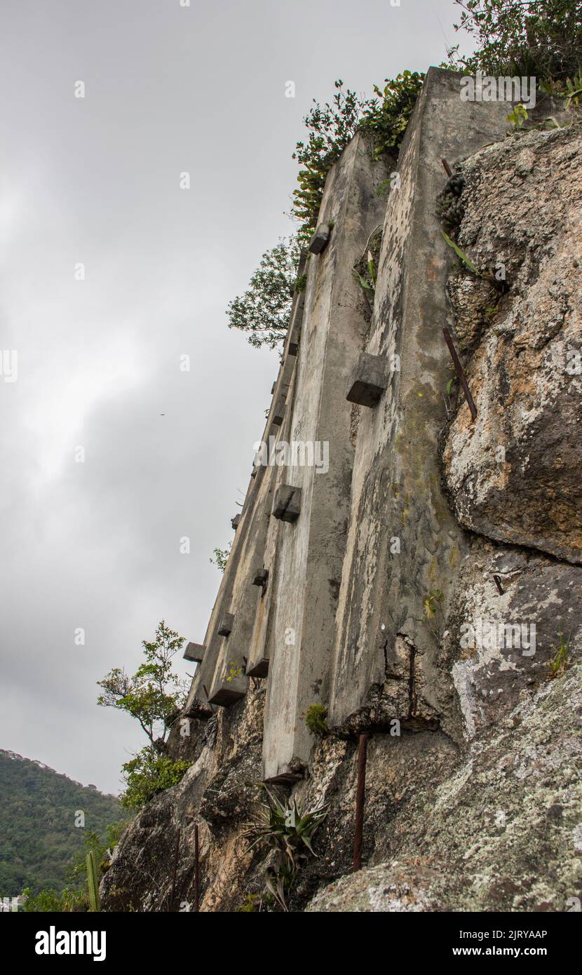 containment work on a hill in rio de janeiro Brazil Stock Photo - Alamy