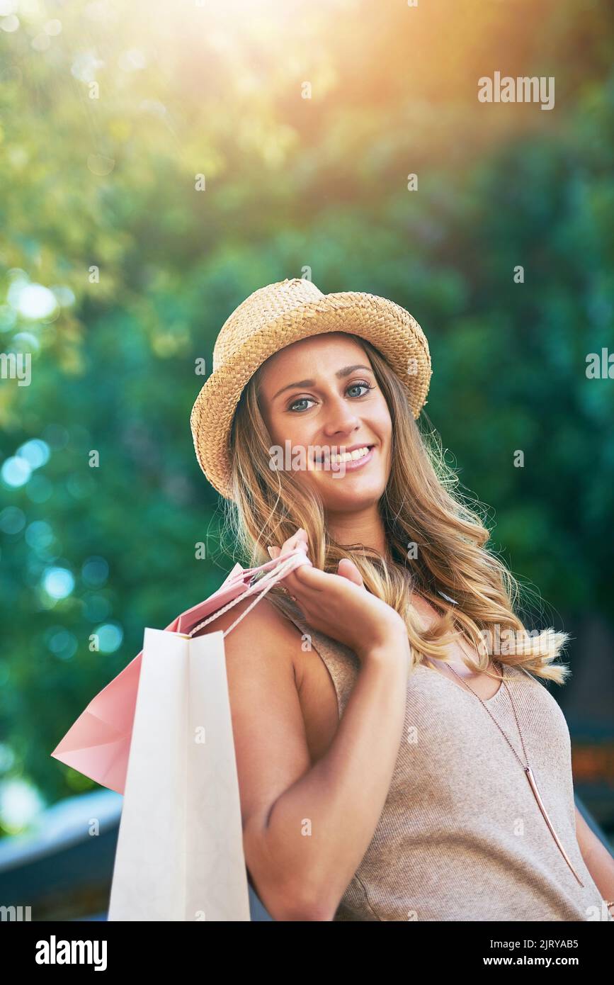 Sales always put a smile on my face. Cropped portrait of an attractive ...