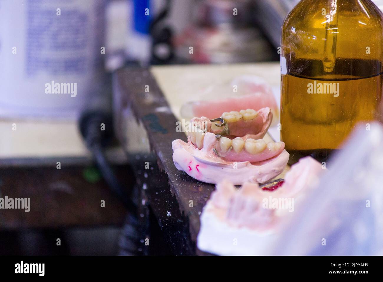 dental prosthesis mold on a table rio de janeiro Brazil Stock Photo - Alamy