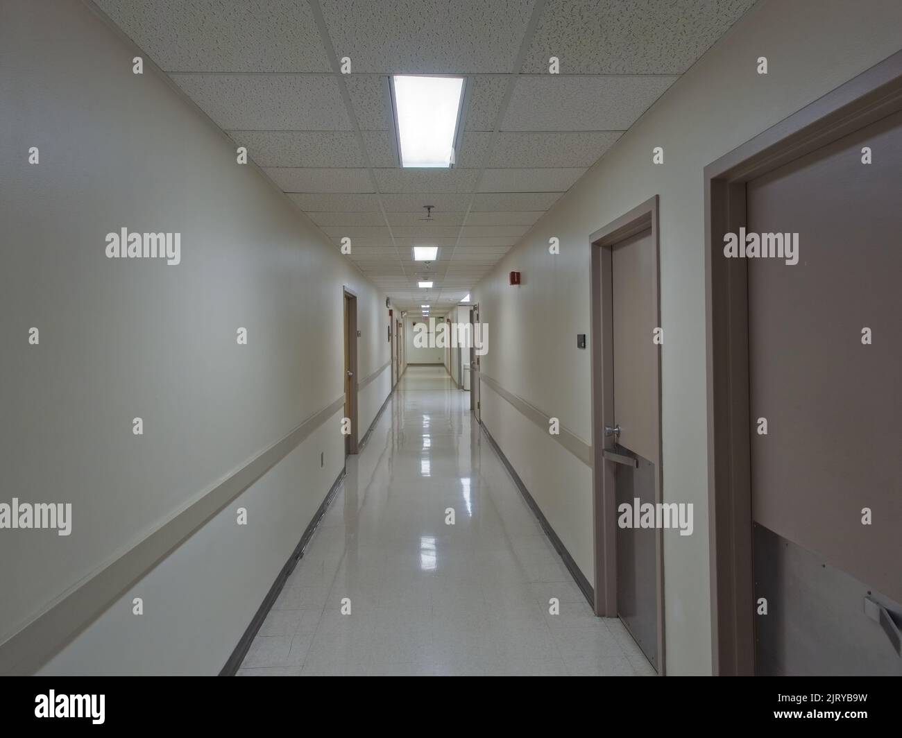 Empty Hospital Hallway
