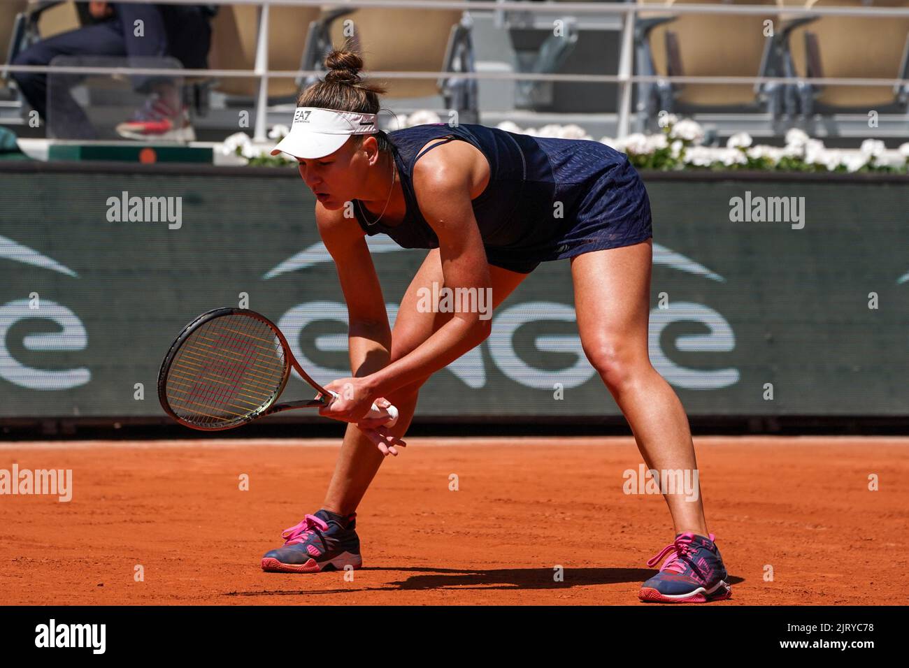 Professional tennis player Veronika Kudermetova of Russia in action ...