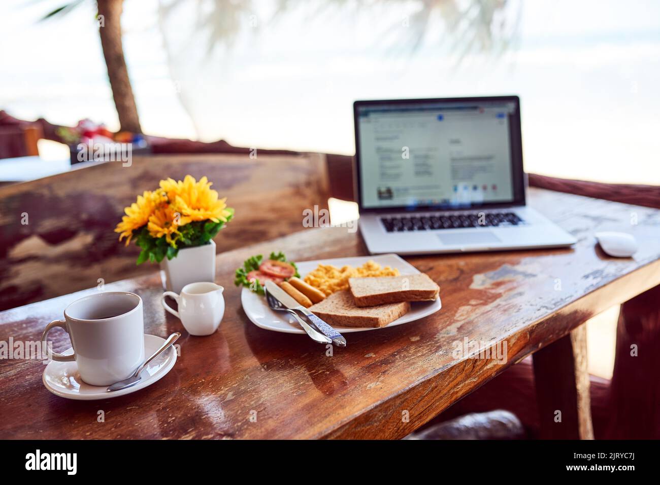 Time to enjoy breakfast and write your best blog yet. a laptop and ... Time to enjoy breakfast and write your best blog yet. a laptop and ...