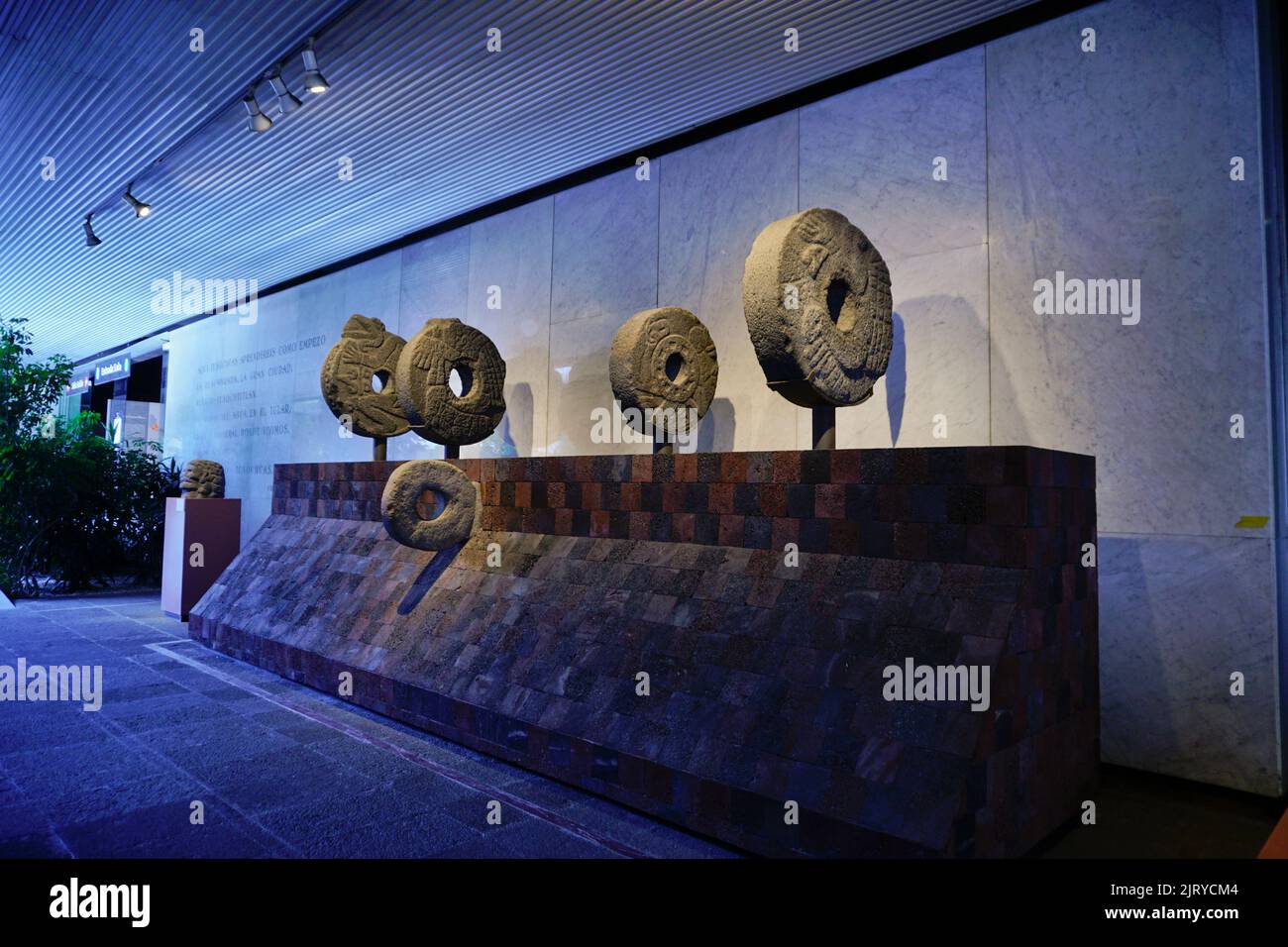 Stone hoops for ancient game of Pelota, National Anthroplogy Museum ...