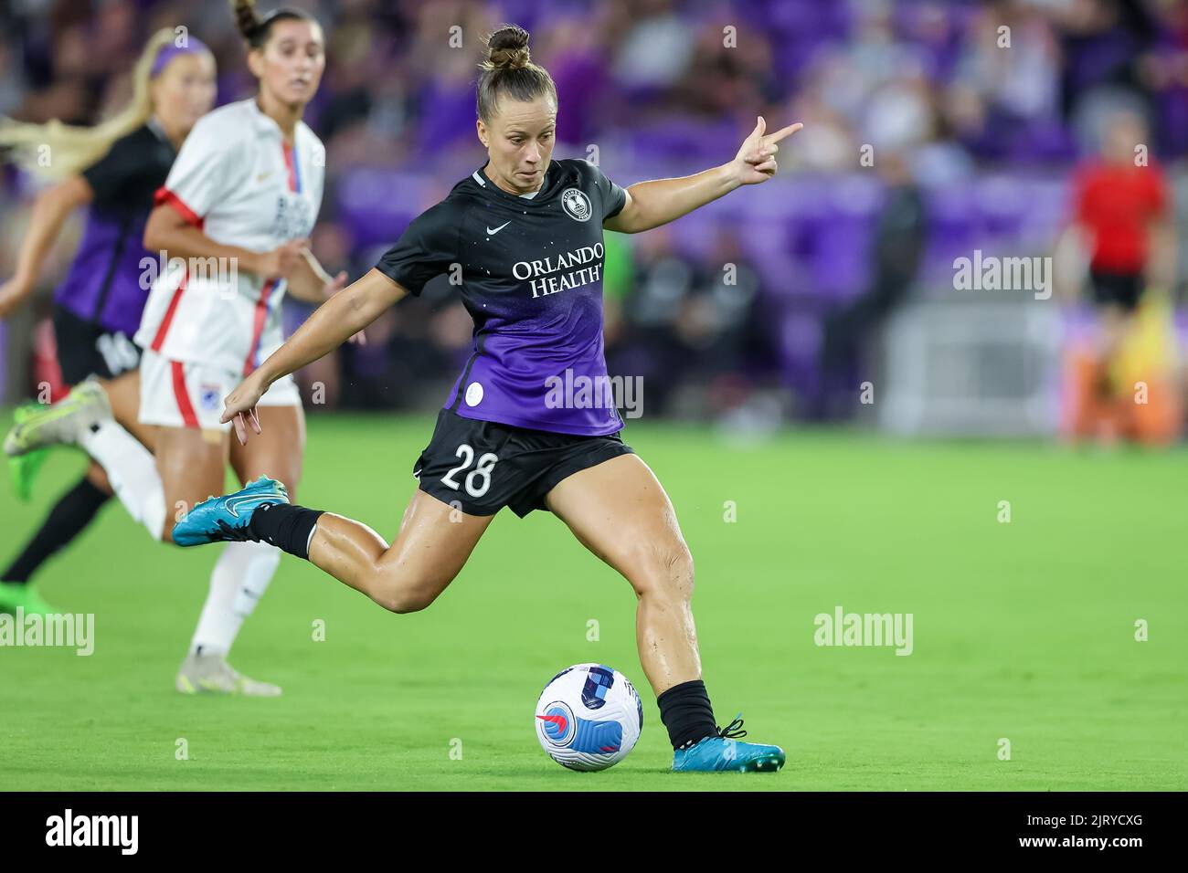 Orlando, USA. 26th Aug, 2022. August 26, 2022: Orlando Pride midfielder ...