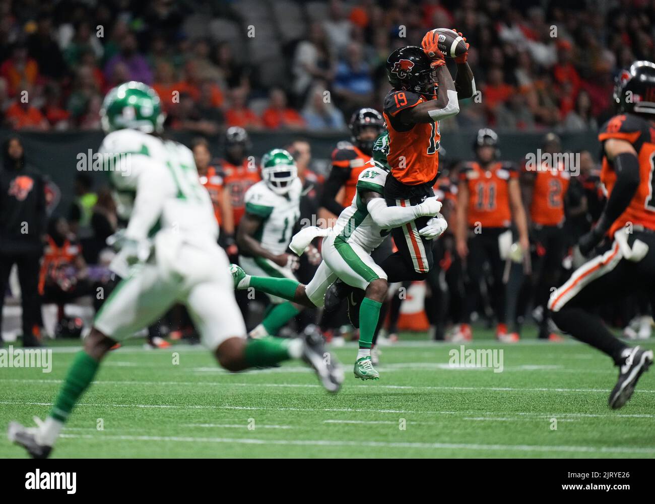 Vancouver, Canada. 26th Aug, 2022. B.C. Lions' Dominique Rhymes (19 ...