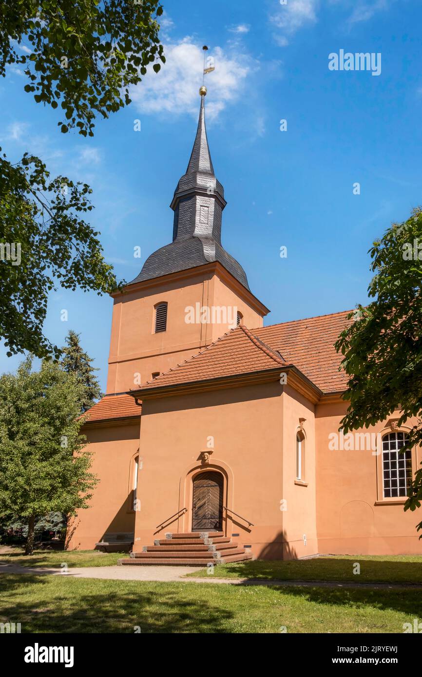 Ribbeck village church, Ribbeck district, Nauen, Havelland, Brandenburg ...