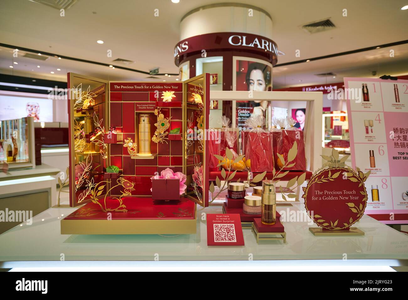KUALA LUMPUR, MALAYSIA - CIRCA JANUARY, 2020: Clarins personal care ...