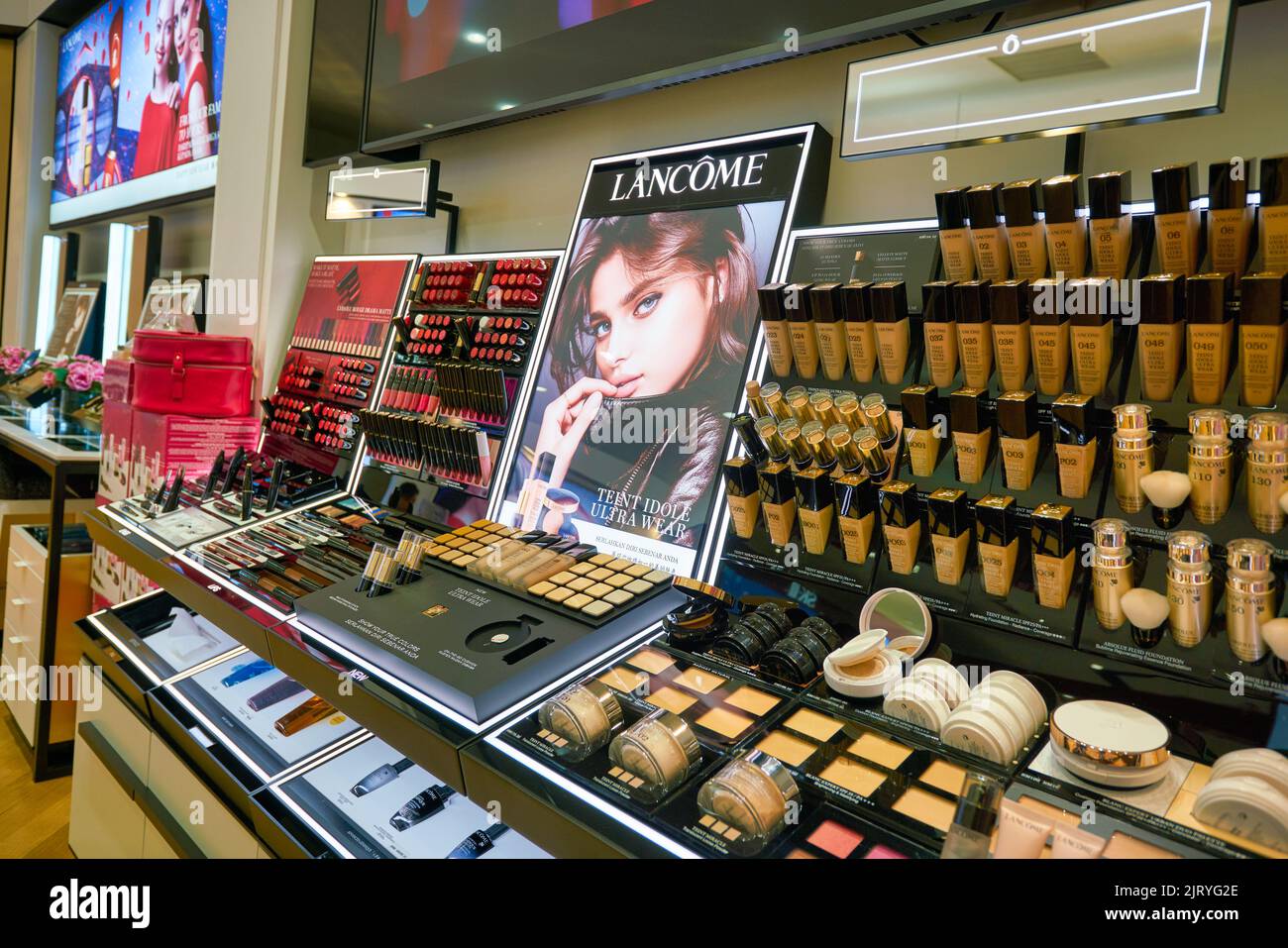 KUALA LUMPUR, MALAYSIA - CIRCA JANUARY, 2020: Lancome personal care ...