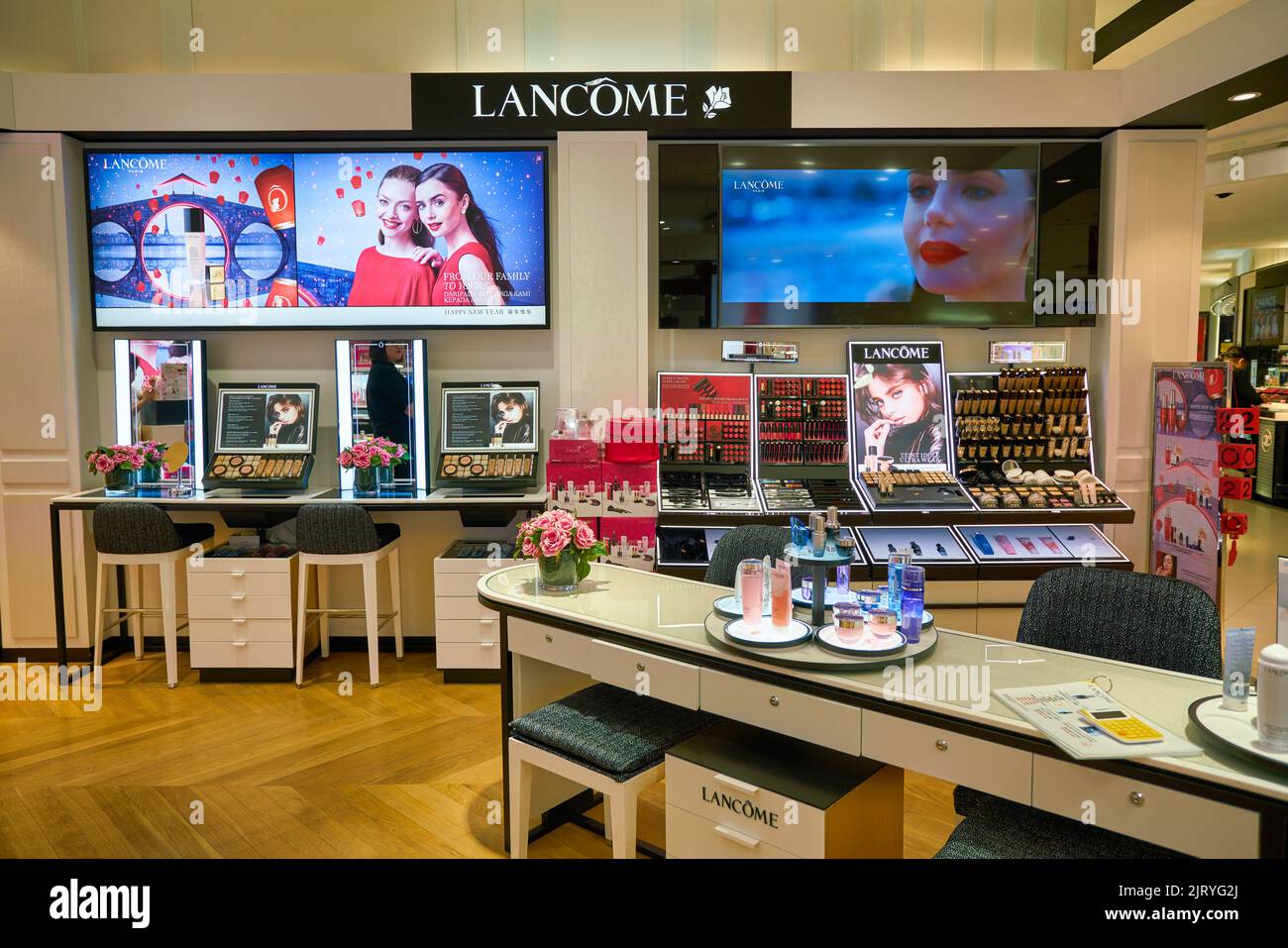 KUALA LUMPUR, MALAYSIA - CIRCA JANUARY, 2020: Lancome personal care ...