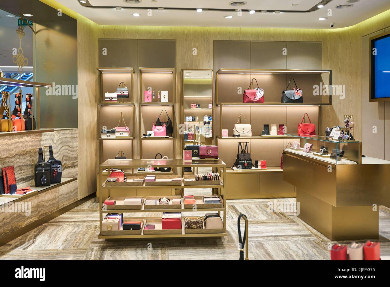 KUALA LUMPUR, MALAYSIA - CIRCA JANUARY, 2020: bags on display at Furla ...