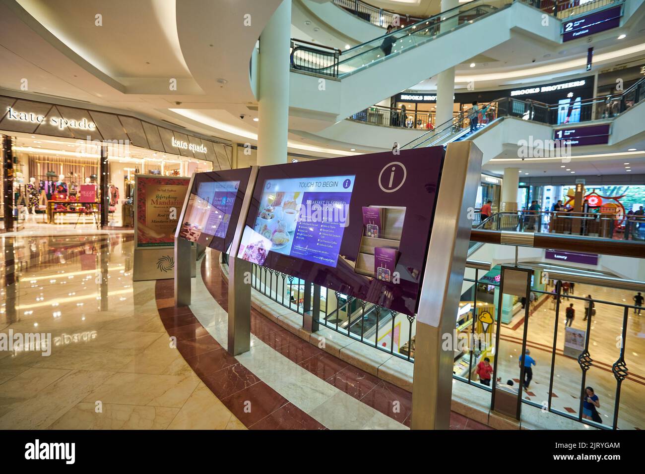 KUALA LUMPUR, MALAYSIA - CIRCA JANUARY, 2020: touch screen information ...