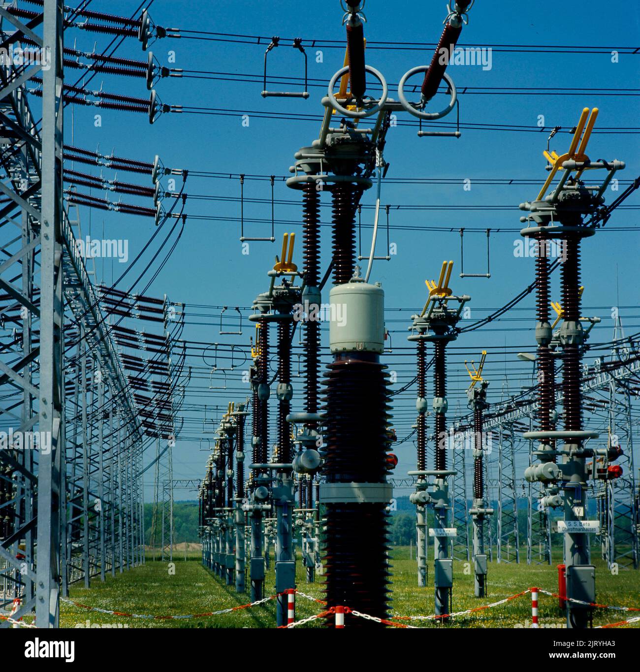 High-voltage system Power lines, overhead line, supply lines ...