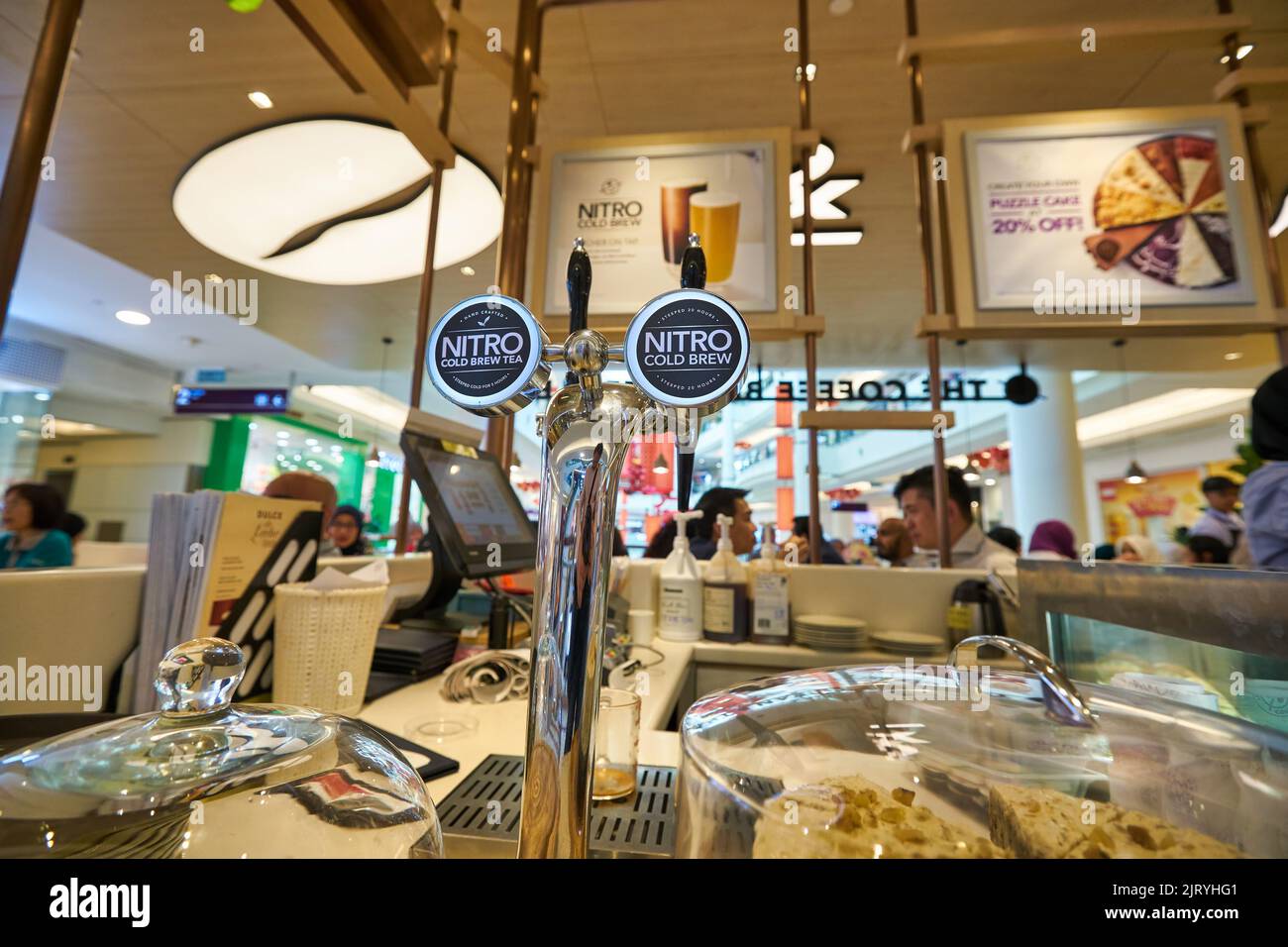 KUALA LUMPUR, MALAYSIA - CIRCA JANUARY, 2020: nitro cold brew taps as ...