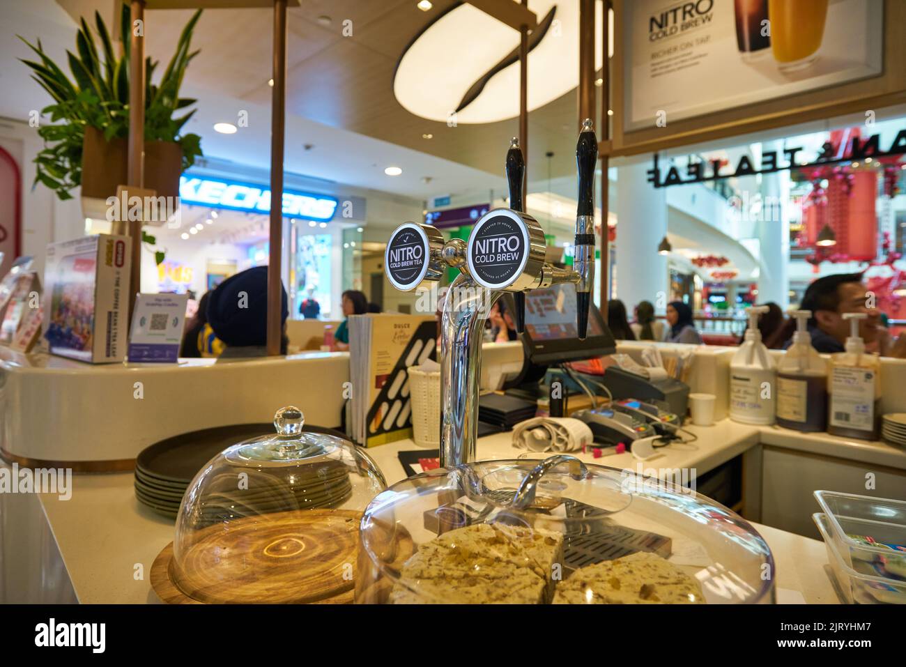 KUALA LUMPUR, MALAYSIA - CIRCA JANUARY, 2020: nitro cold brew taps as ...