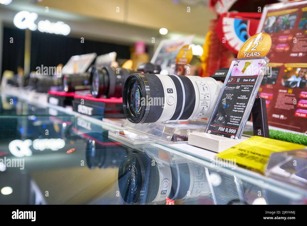 KUALA LUMPUR, MALAYSIA - CIRCA JANUARY, 2020: cameras on display at ...