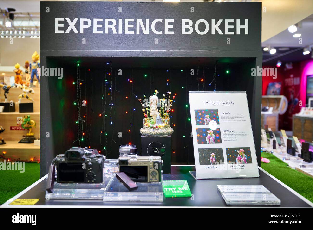 KUALA LUMPUR, MALAYSIA - CIRCA JANUARY, 2020: experience bokeh stand at ...