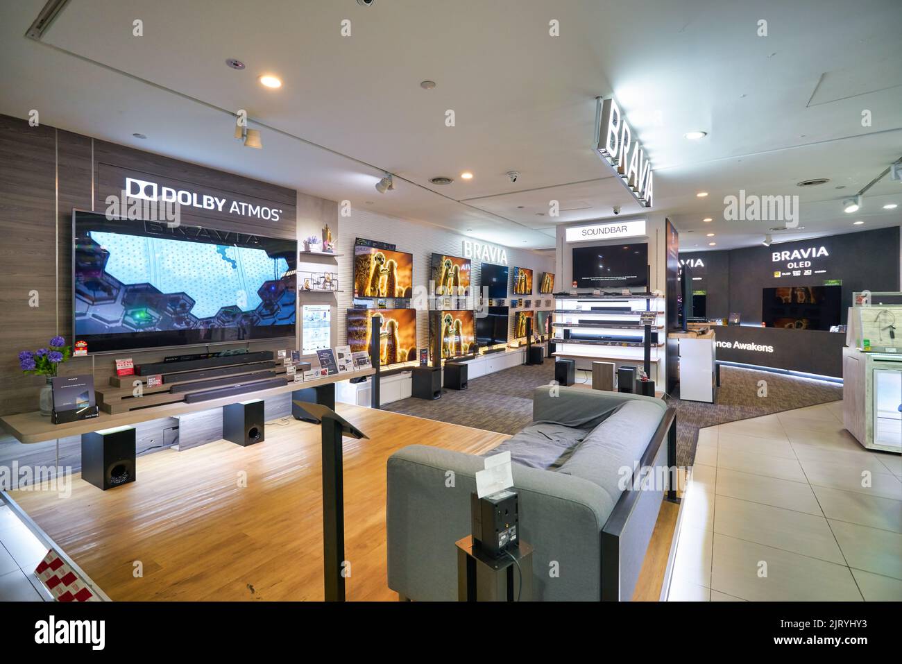 KUALA LUMPUR, MALAYSIA - CIRCA JANUARY, 2020: interior shot of Sony ...