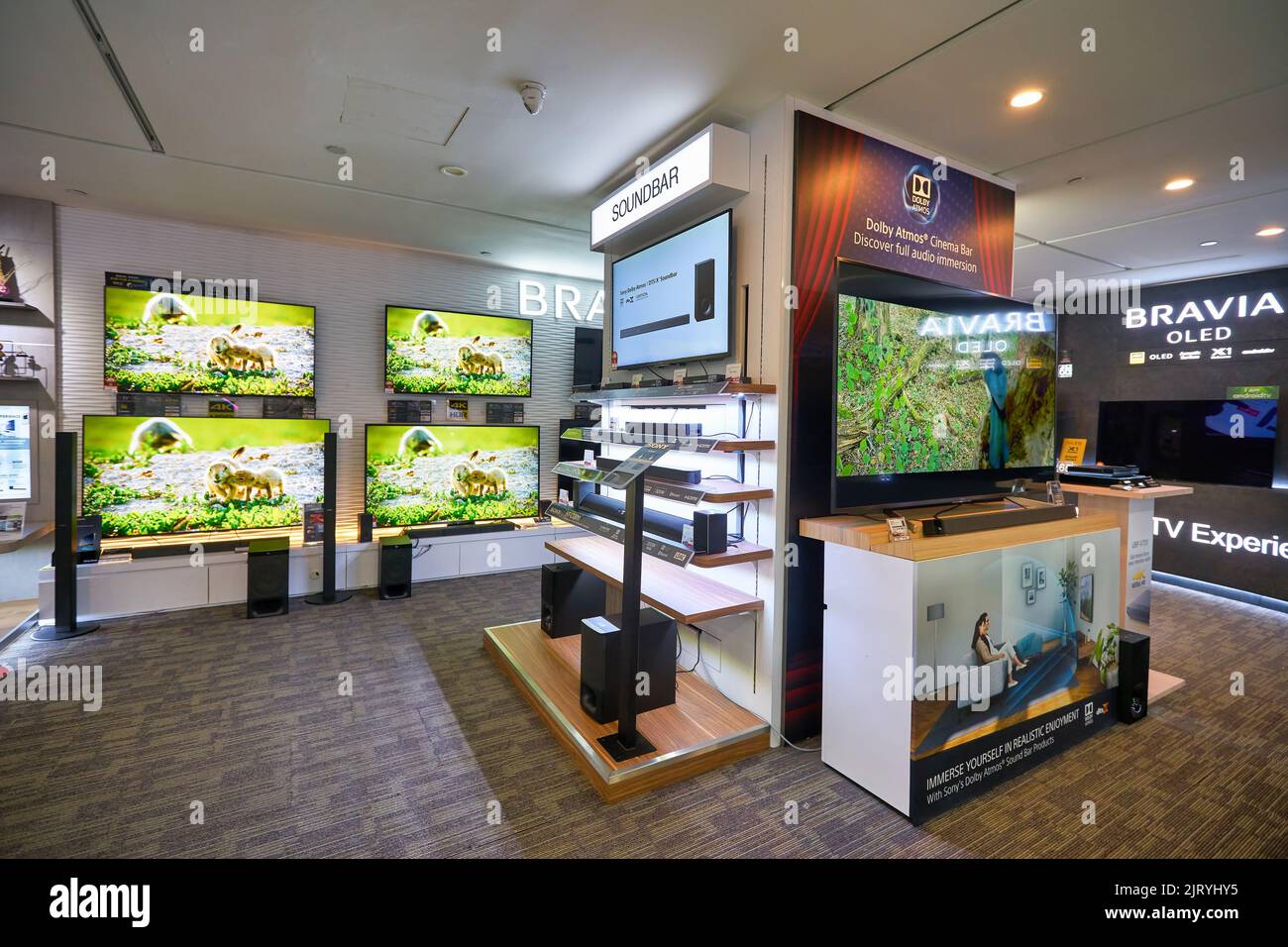 KUALA LUMPUR, MALAYSIA - CIRCA JANUARY, 2020: interior shot of Sony ...