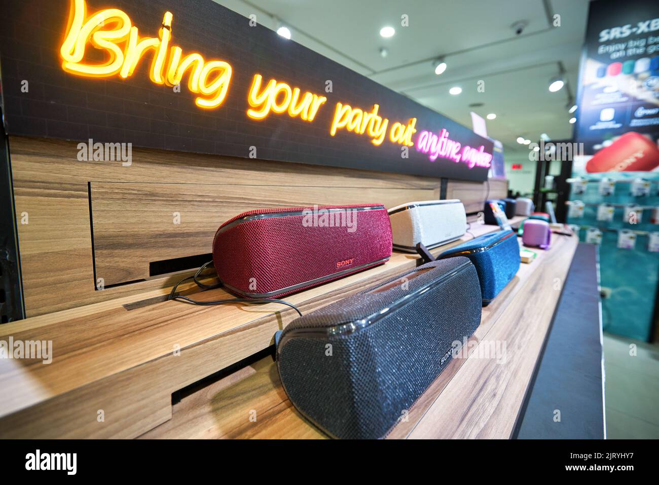 KUALA LUMPUR, MALAYSIA - CIRCA JANUARY, 2020: wireless speakers on ...