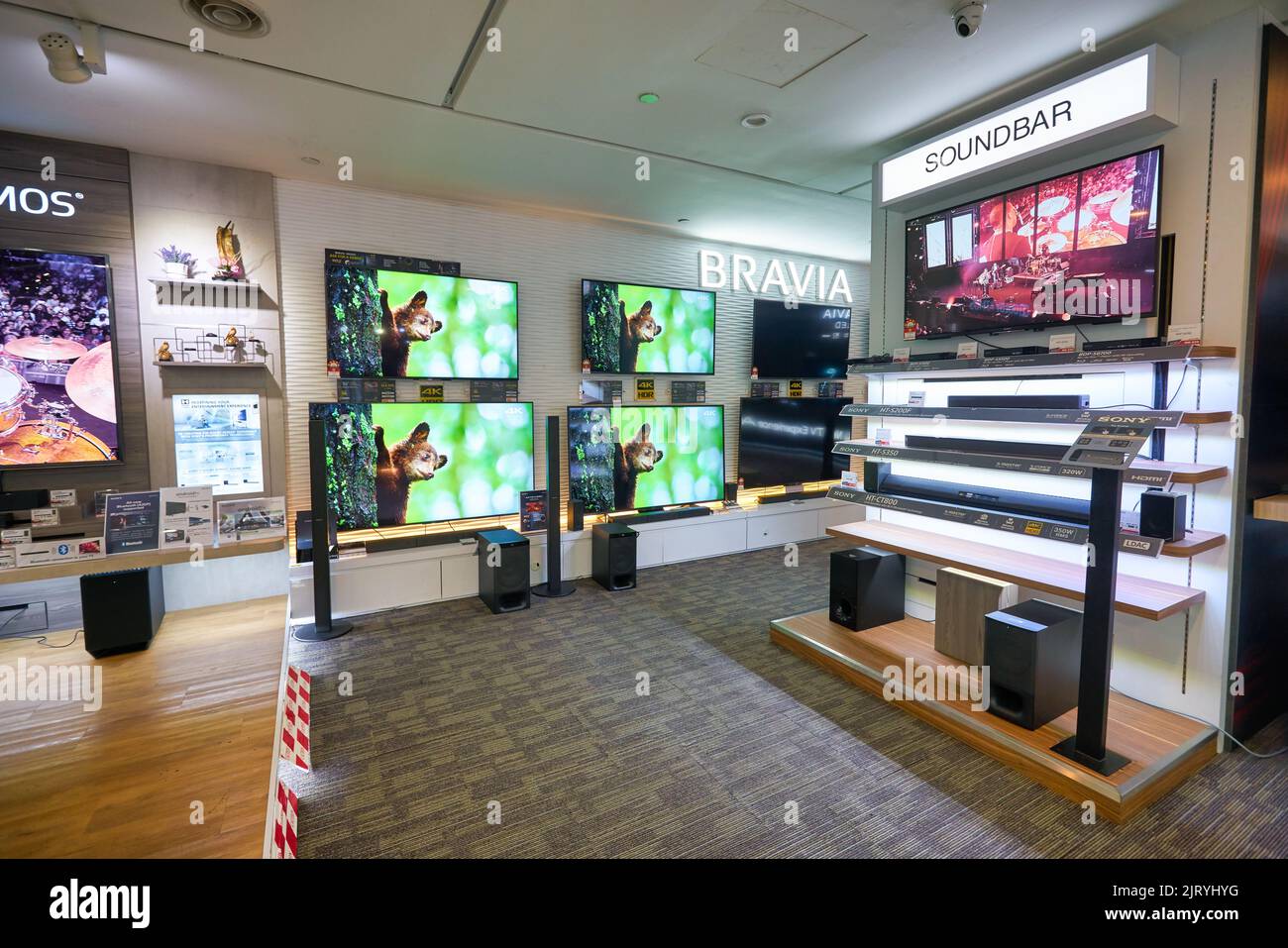 KUALA LUMPUR, MALAYSIA - CIRCA JANUARY, 2020: interior shot of Sony ...