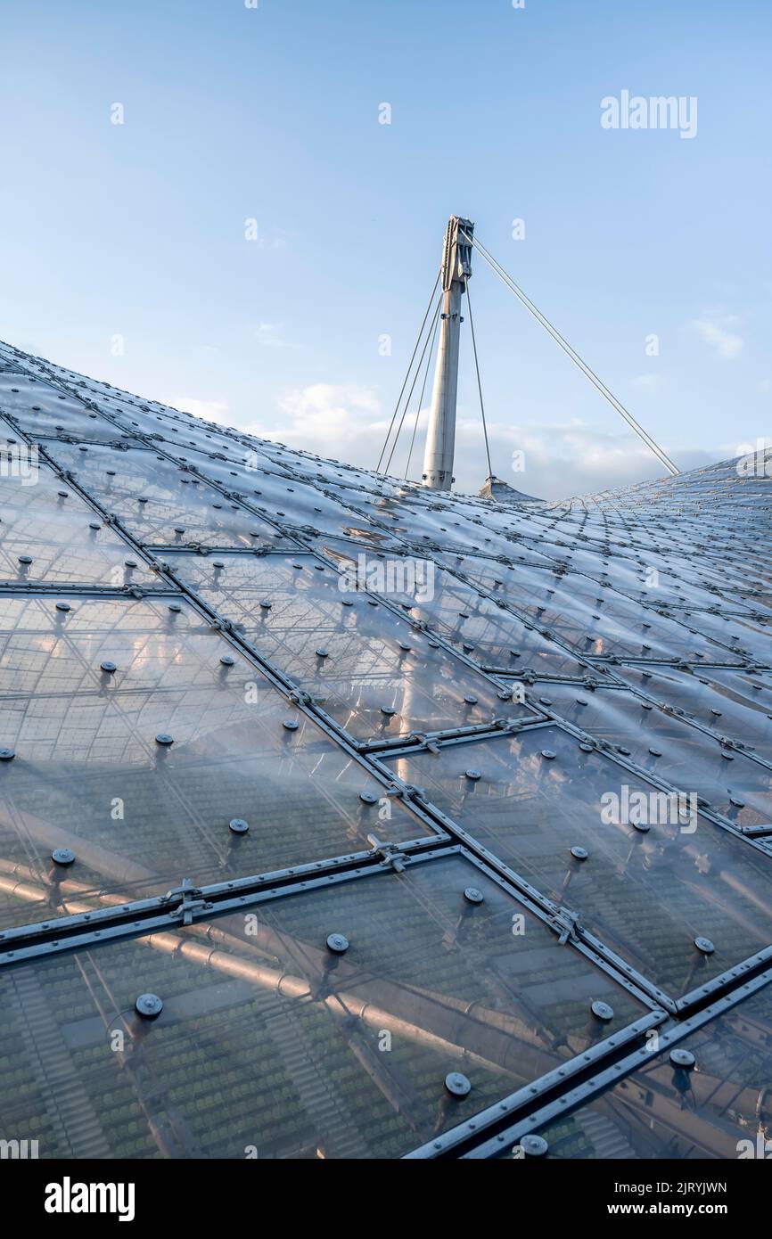 Supports and panels on the tent roof of the Olympic Stadium, Olympic ...
