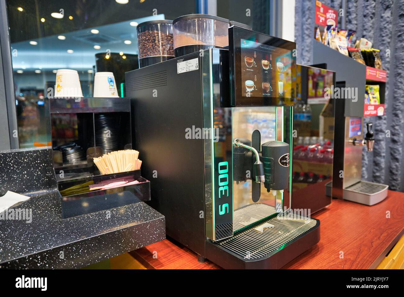 KUALA LUMPUR, MALAYSIA - CIRCA JANUARY, 2020: close up shot of coffee ...