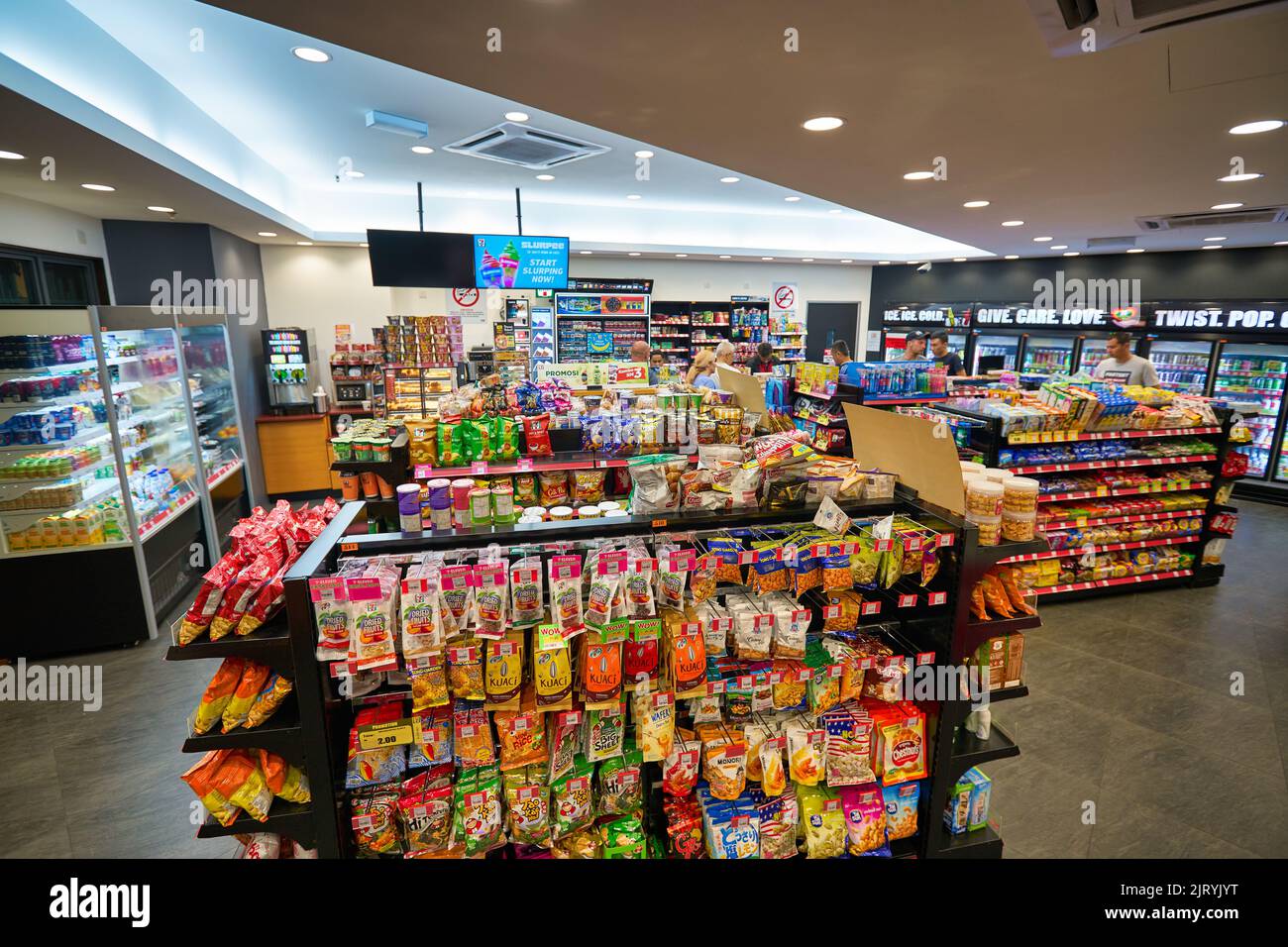 KUALA LUMPUR, MALAYSIA - CIRCA JANUARY, 2020: interior shot of 7-Eleven ...