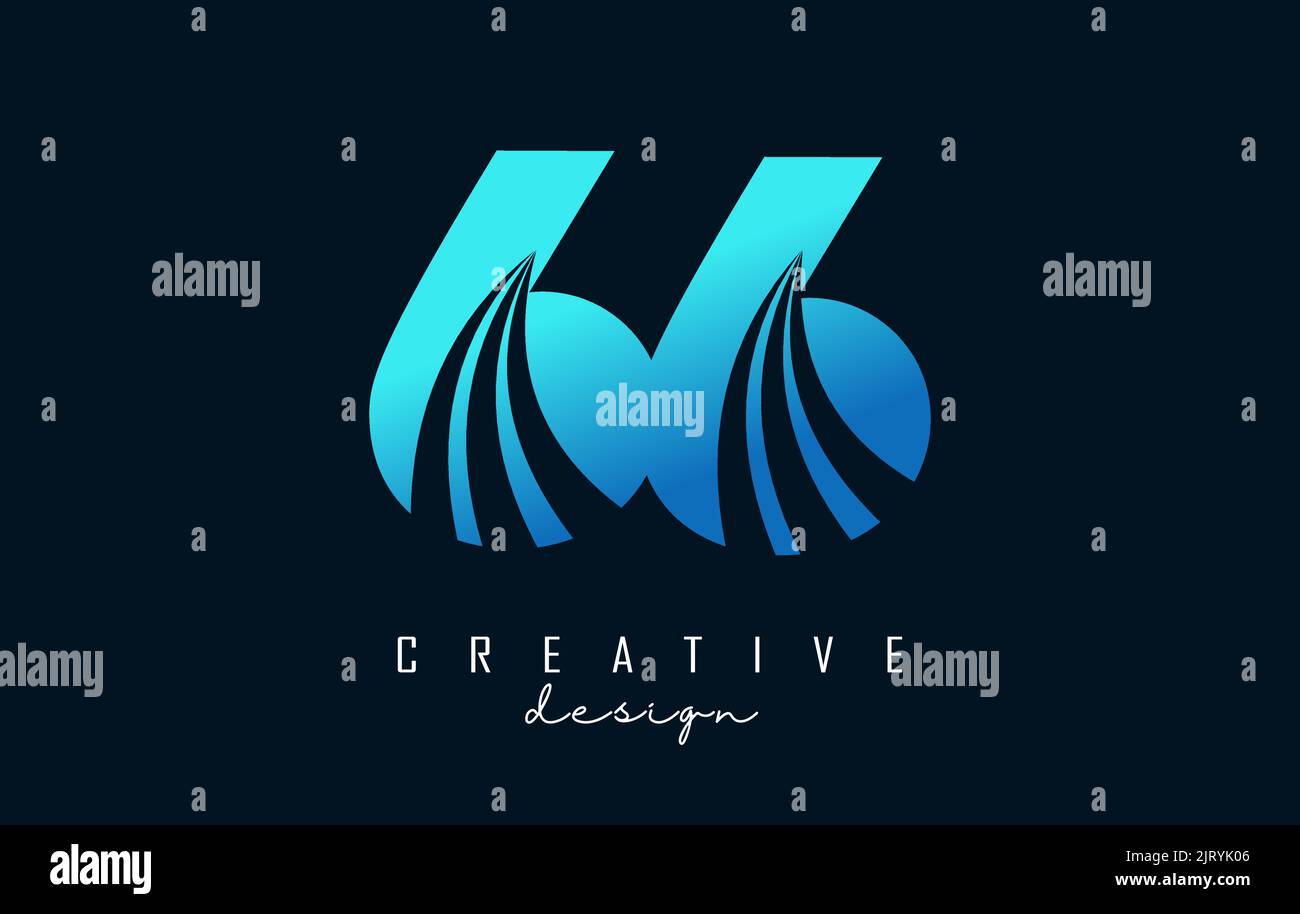 Creative number 66 6 logo with leading lines and road concept design ...