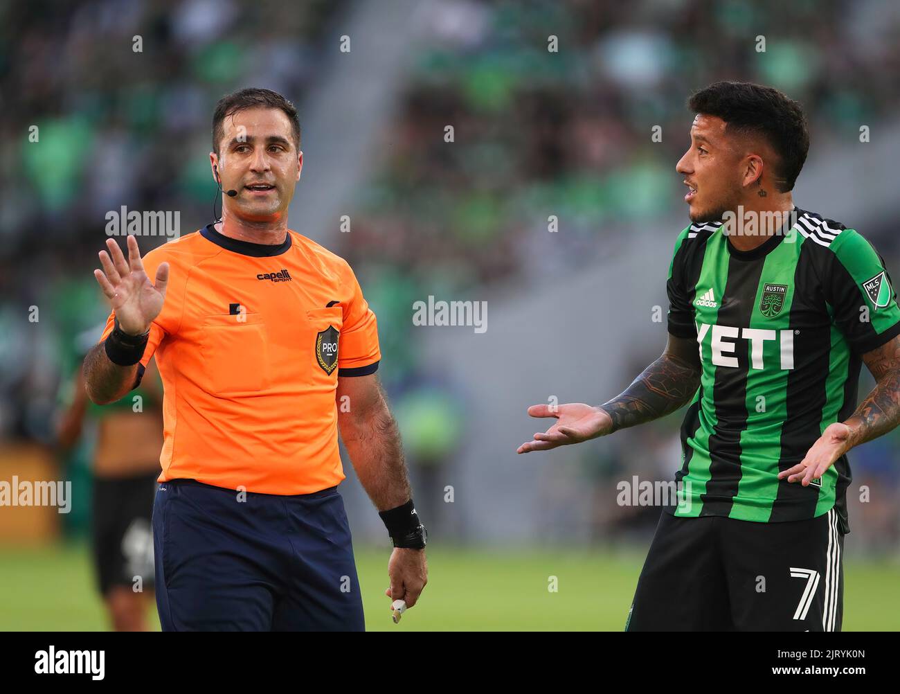 Austin, USA . 26th Aug, 2022. August 26, 2022: Austin FC forward ...