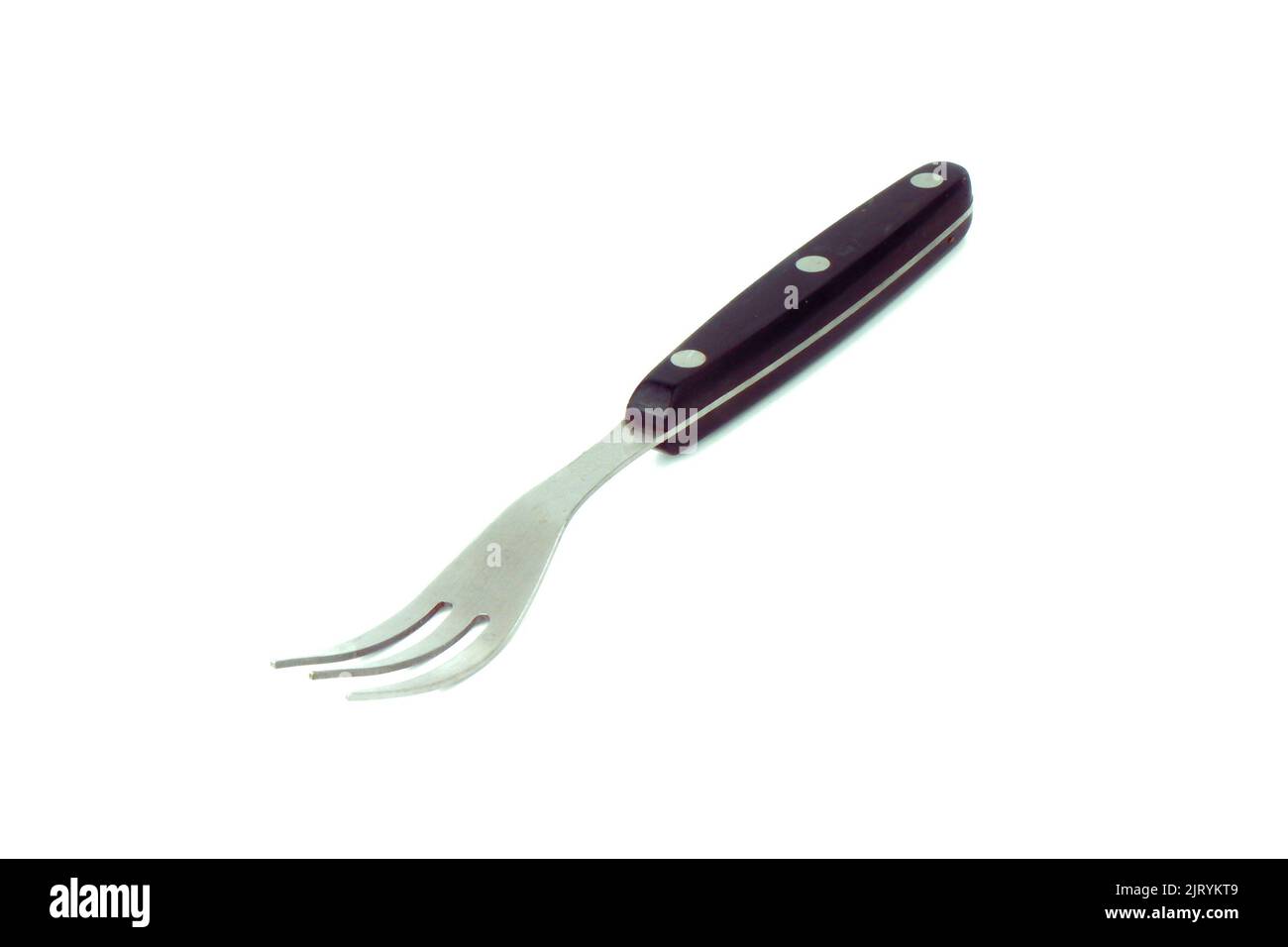 a fork with three teeth, isolated on a white background Stock Photo - Alamy