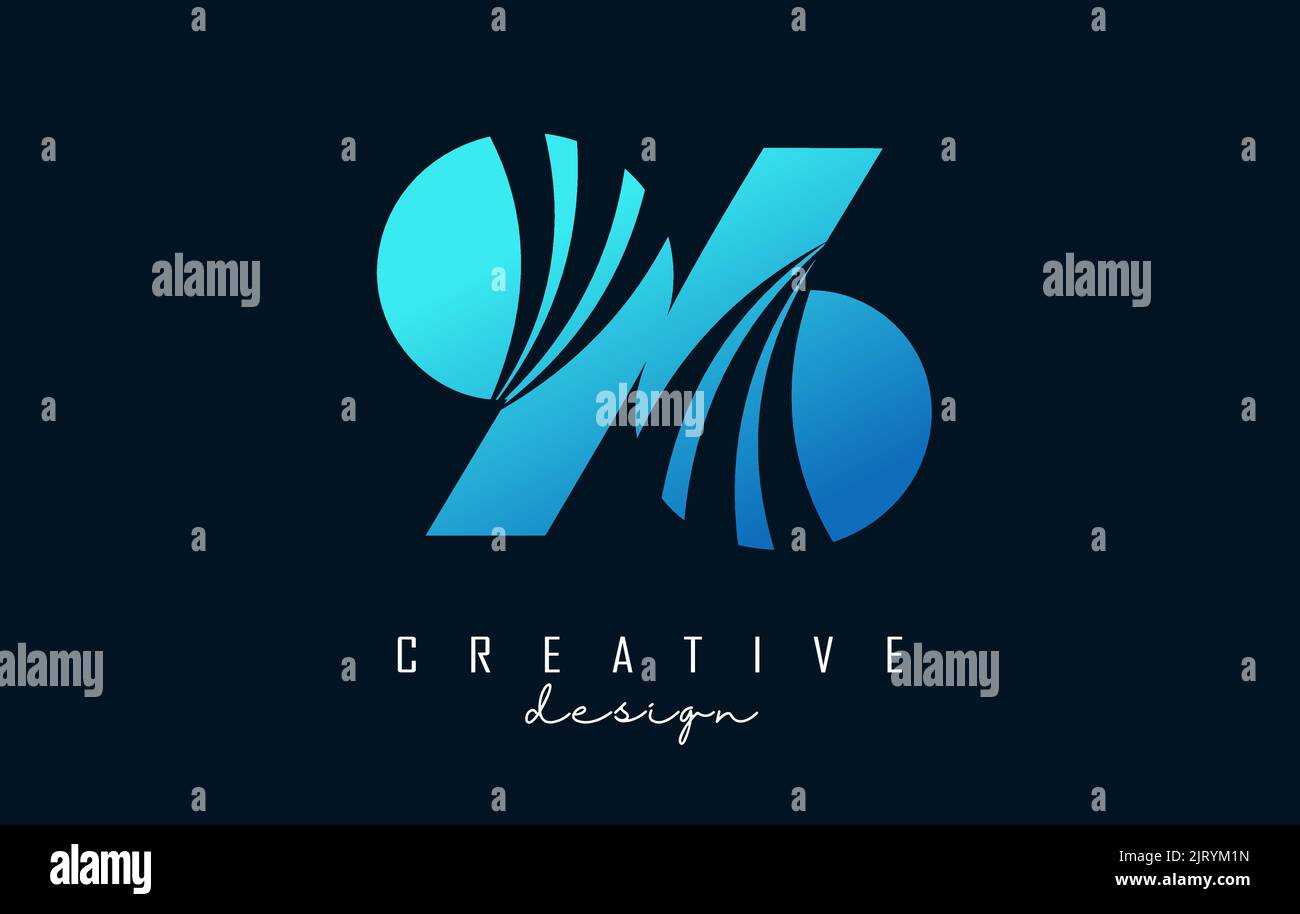 Creative number 96 9 6 logo with leading lines and road concept design ...