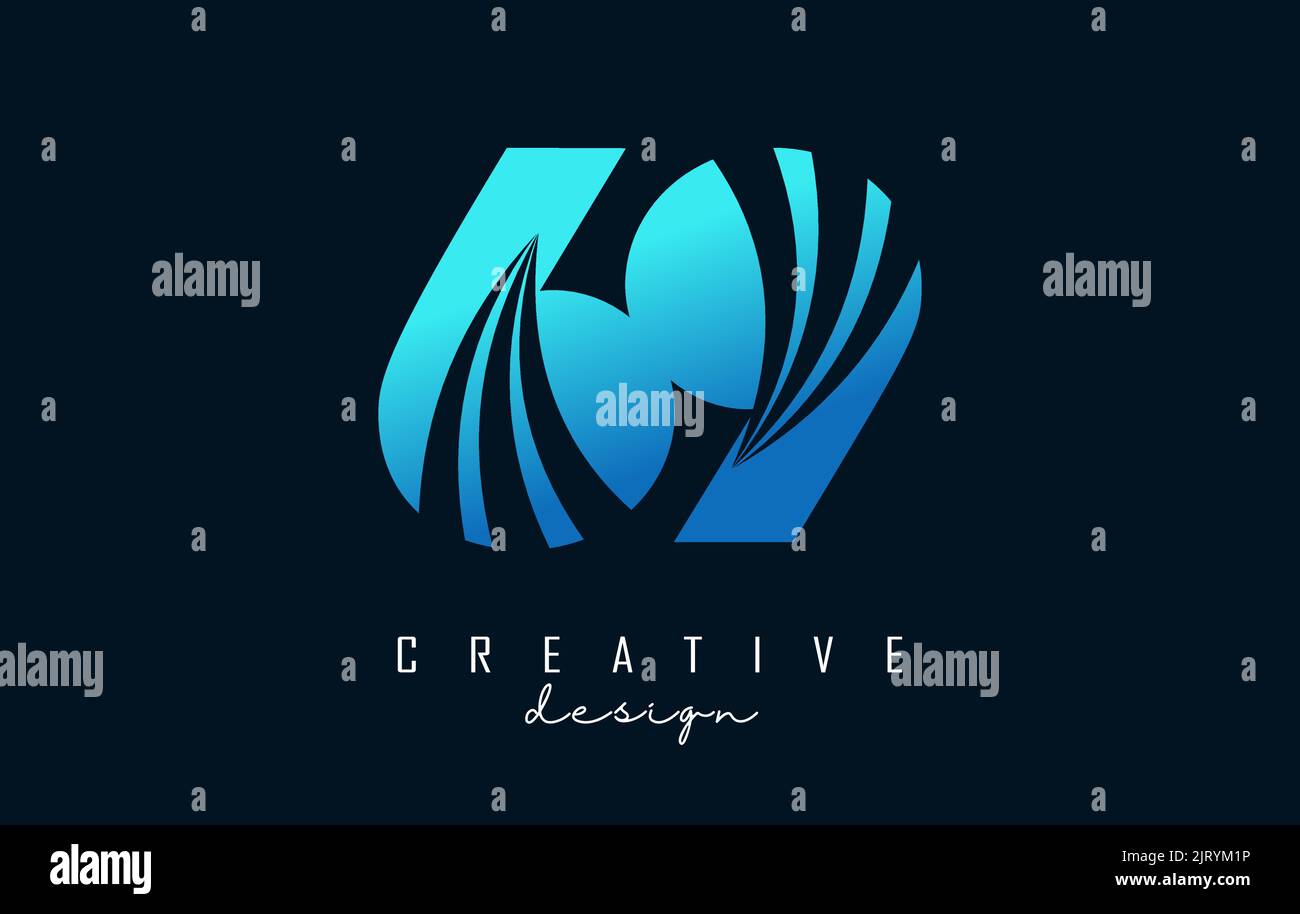 Creative number 69 6 9 logo with leading lines and road concept design ...