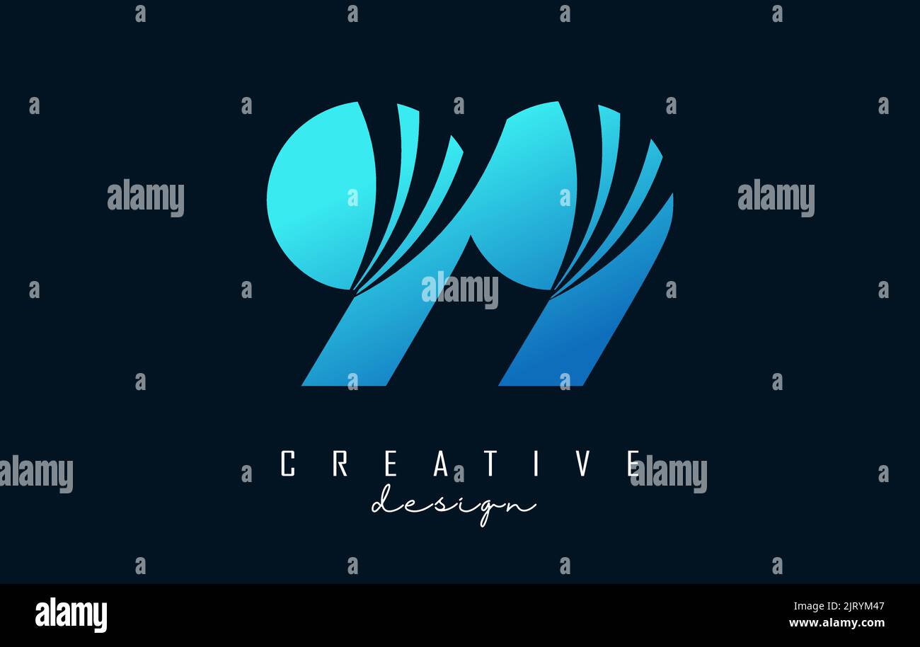 Creative number 99 9 logo with leading lines and road concept design ...