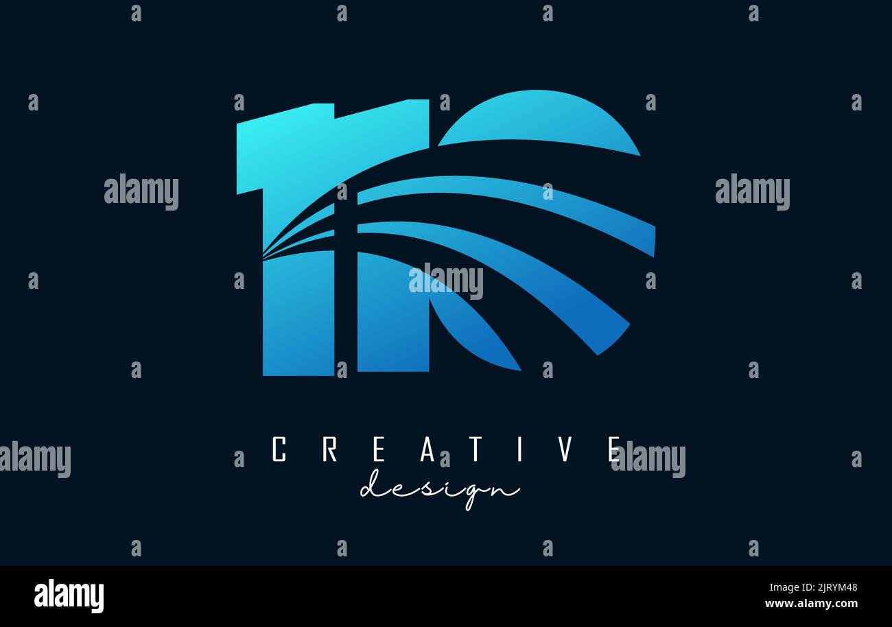 Creative number 110 logo with leading lines and road concept design ...