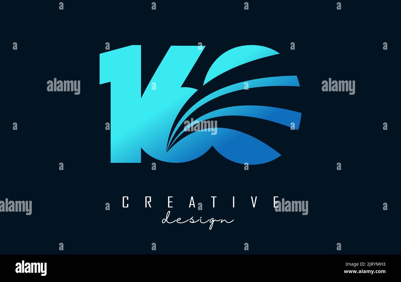 Creative number 160 logo with leading lines and road concept design ...