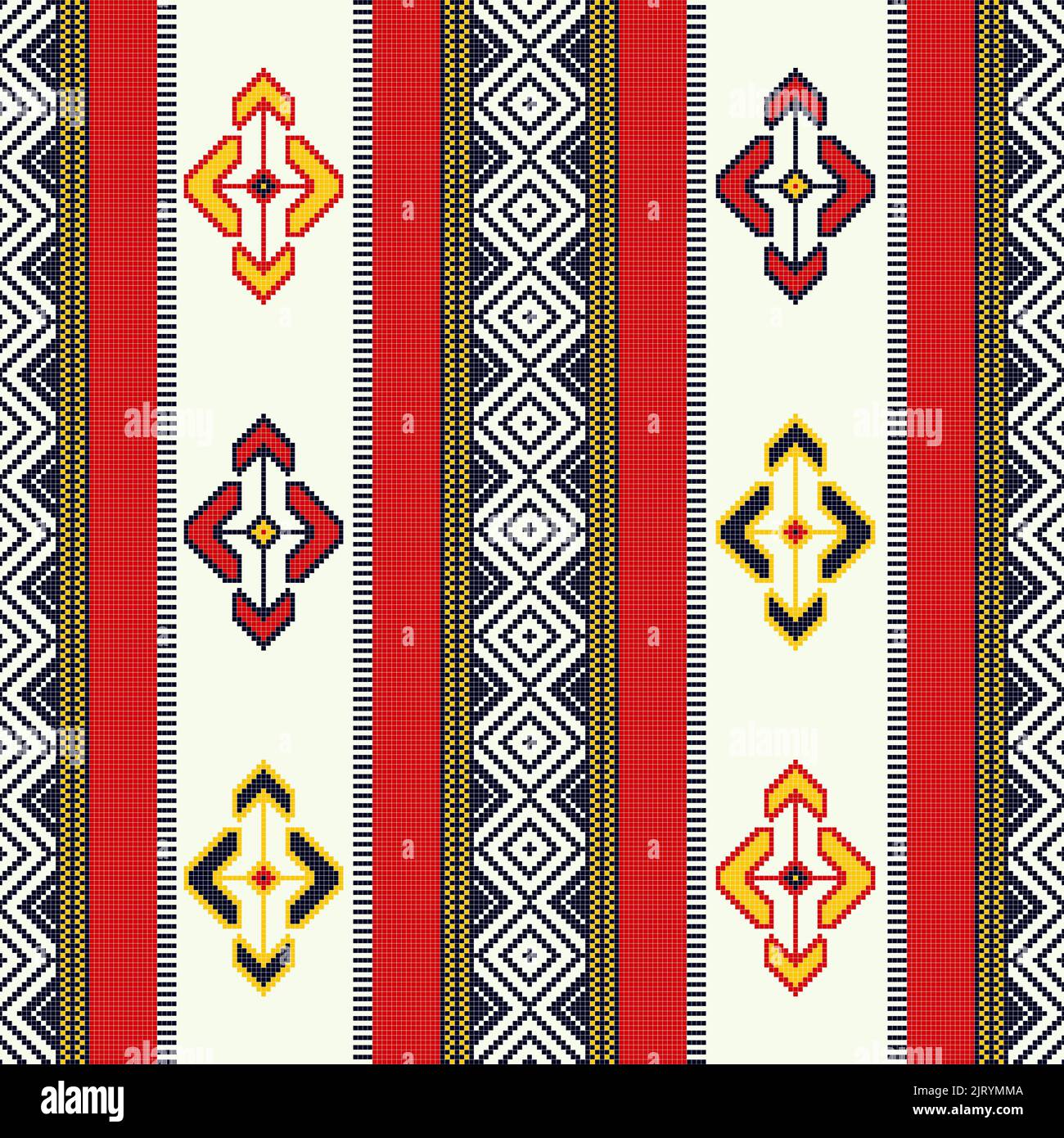 Traditional Berber embroidery seamless pattern, vector illustration ...