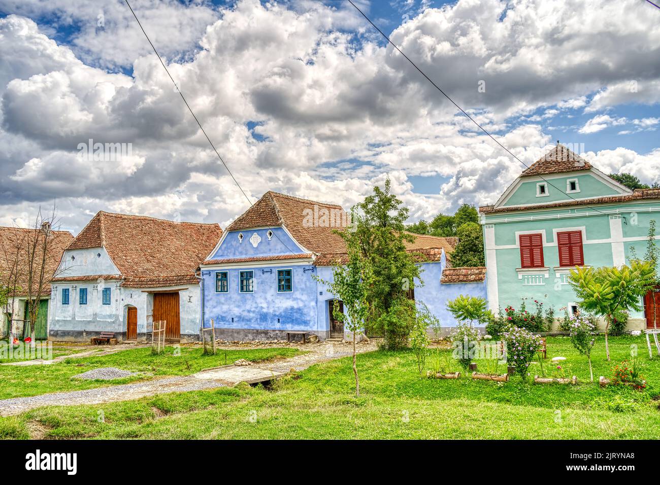 Viscri Saxon Village, Romania Stock Photo - Alamy