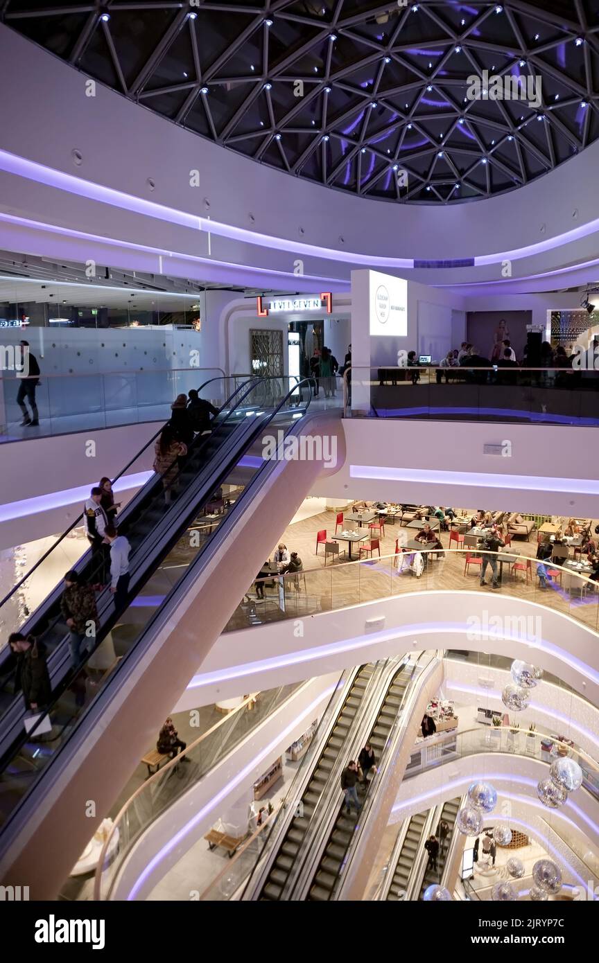 Interior of TsUM (Central Universal Department Store), the fashionable ...