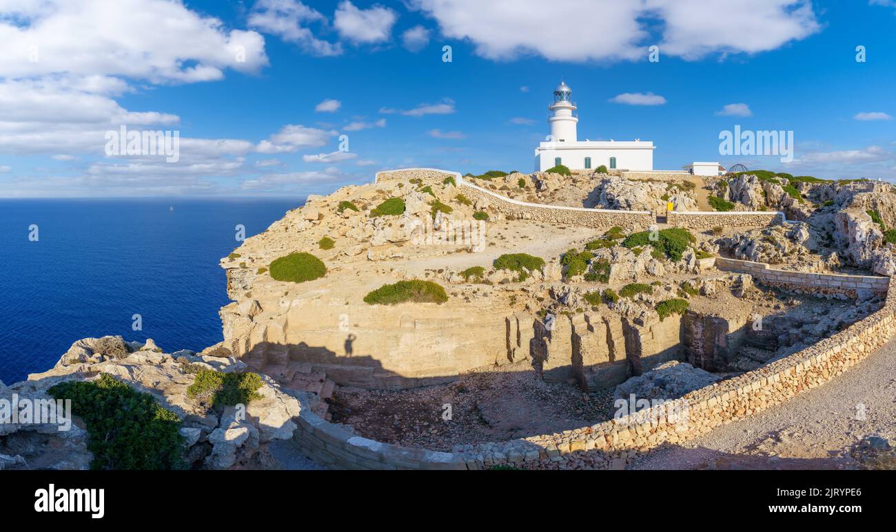 Landscape with Far de Cavalleria, Menorca island, Spain Stock Photo - Alamy