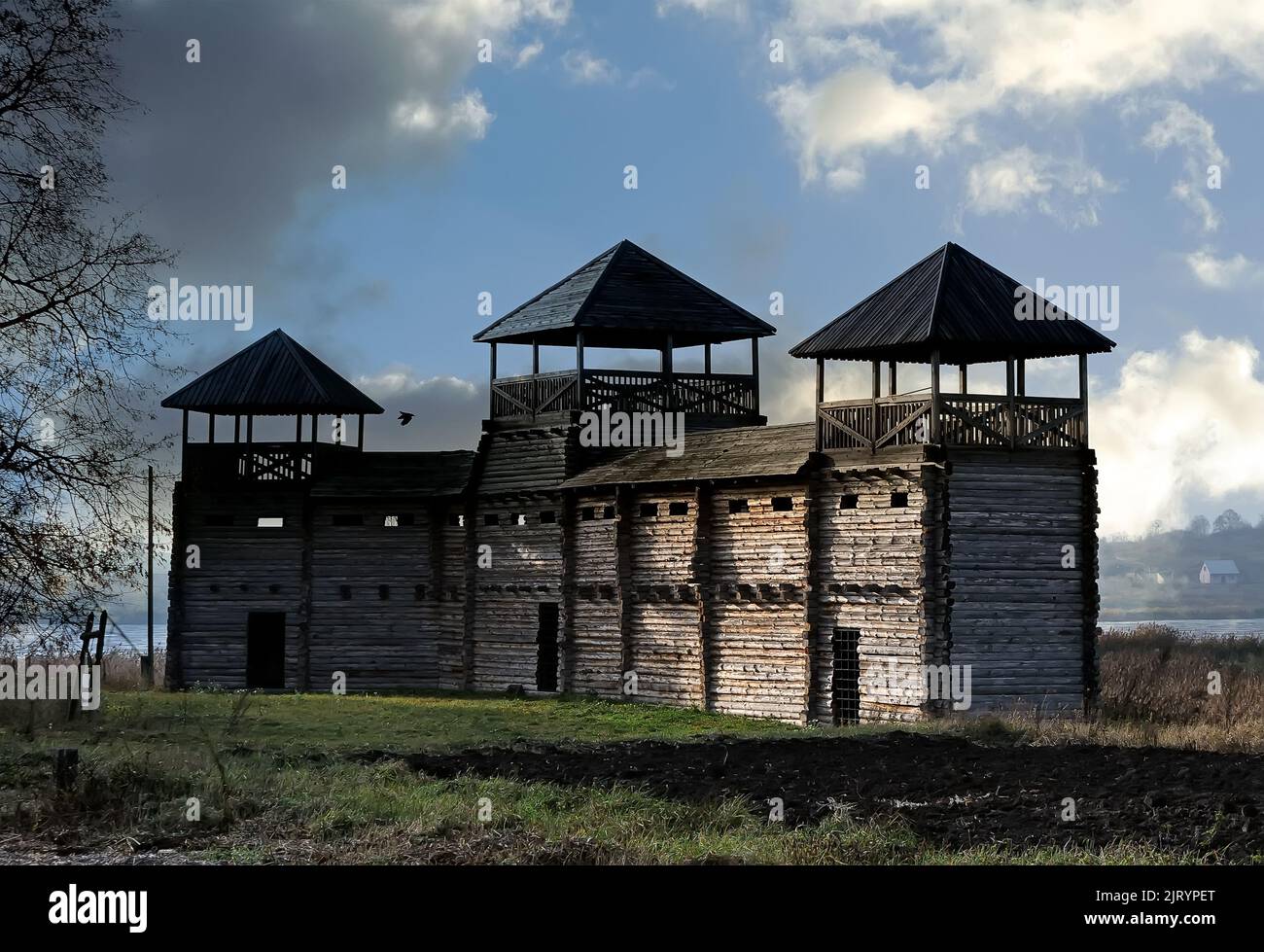 Wooden fort in Peresopnytsia village in Ukraine Stock Photo - Alamy