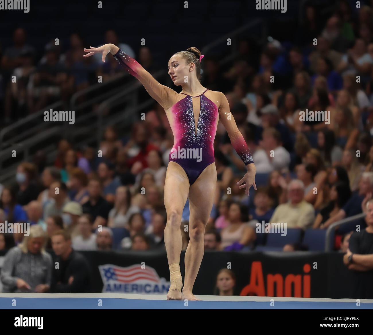 August 21, 2022: Amelia Disidore of GAGE competes on the floor exercise ...