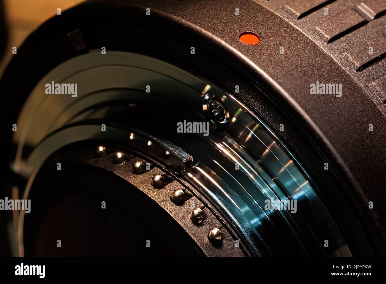 Closeup to bayonet contacts of a camera lens Stock Photo - Alamy