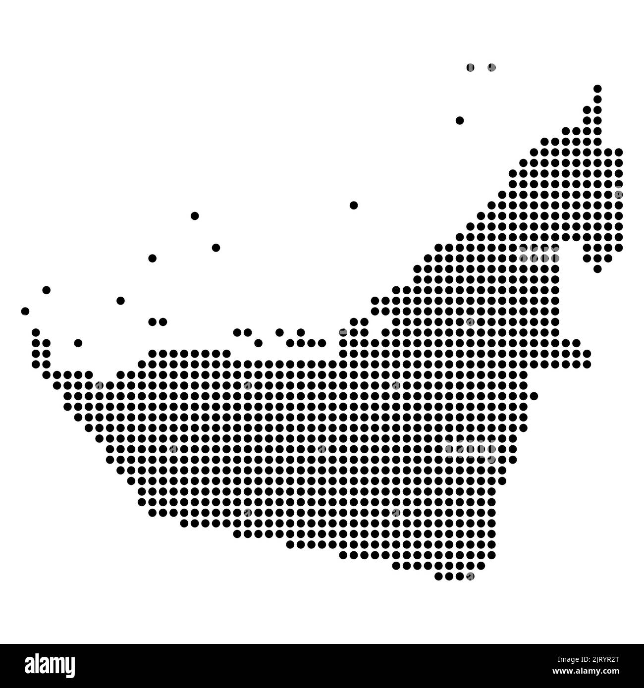 United arab emirates map icon, geography blank concept, isolated ...