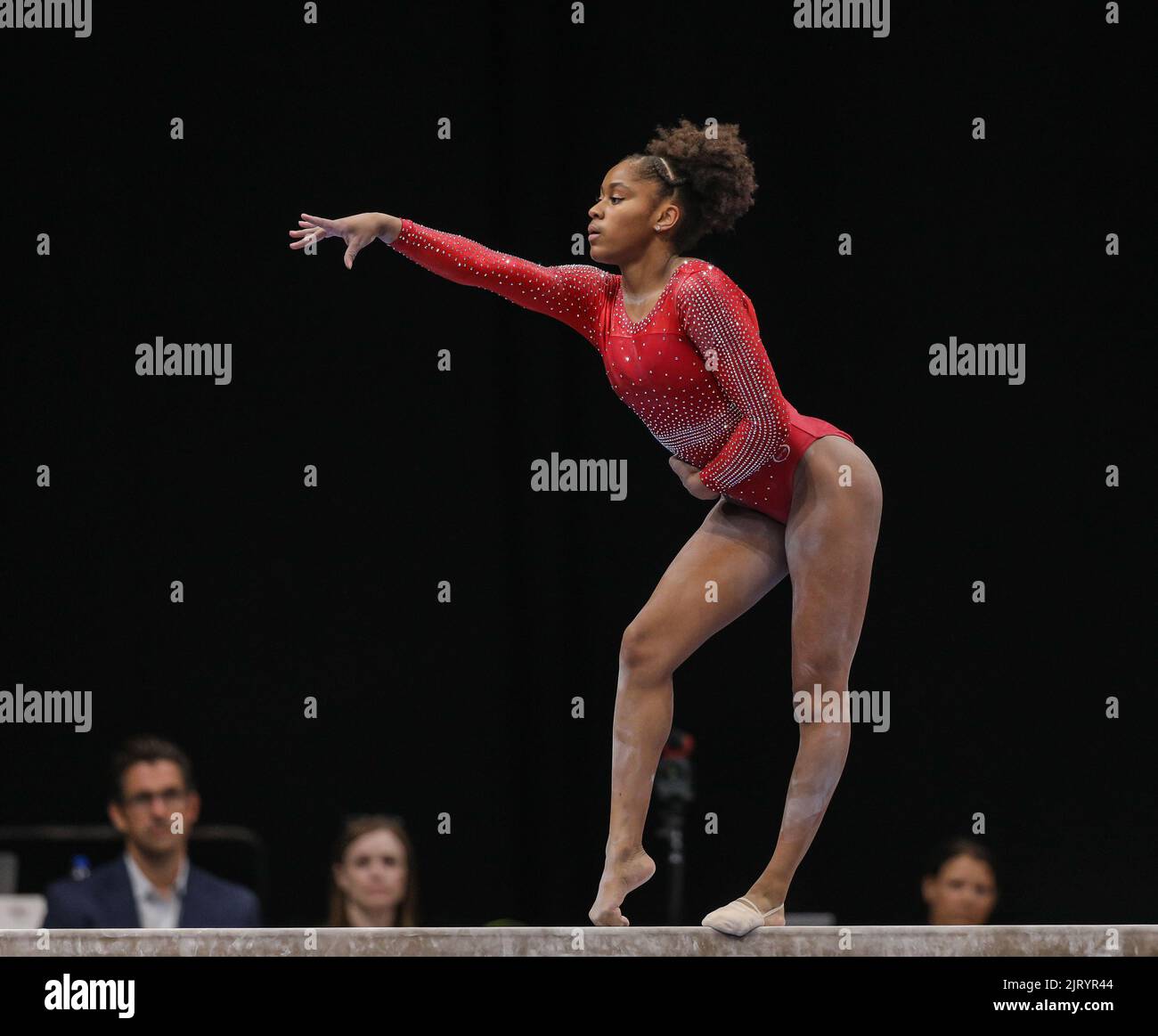 August 21, 2022: Skye Blakely of WOGA competes on the balance beam ...