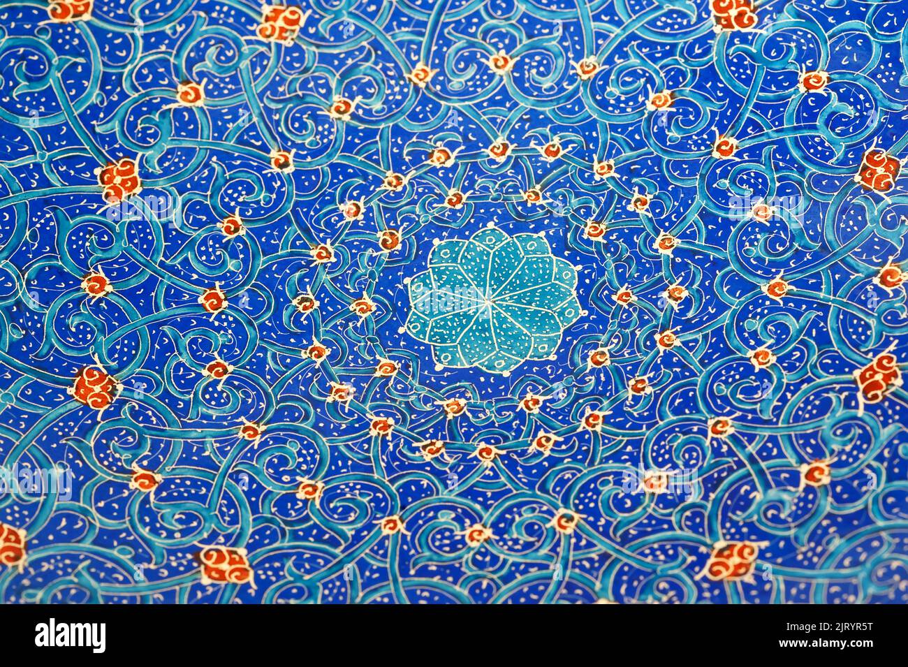 Beautiful blue Arabic ornament Stock Photo - Alamy