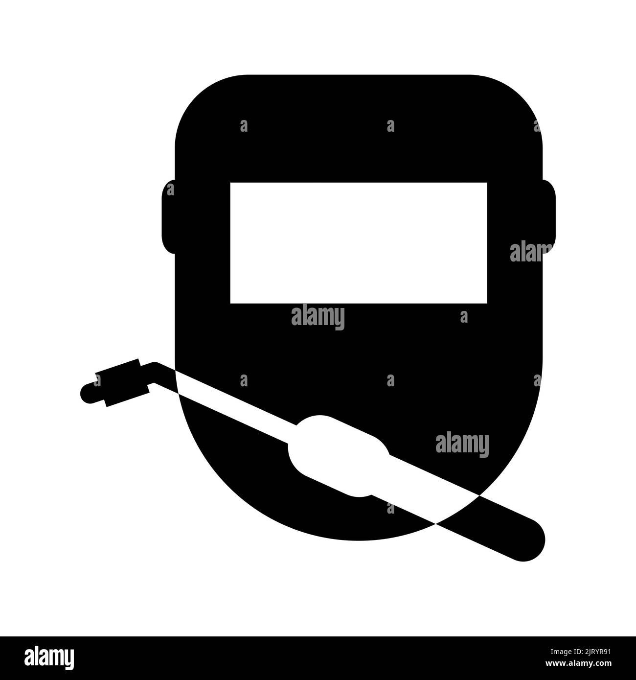 Welding technology icon, metal tool equipment symbol, safe weld vector ...