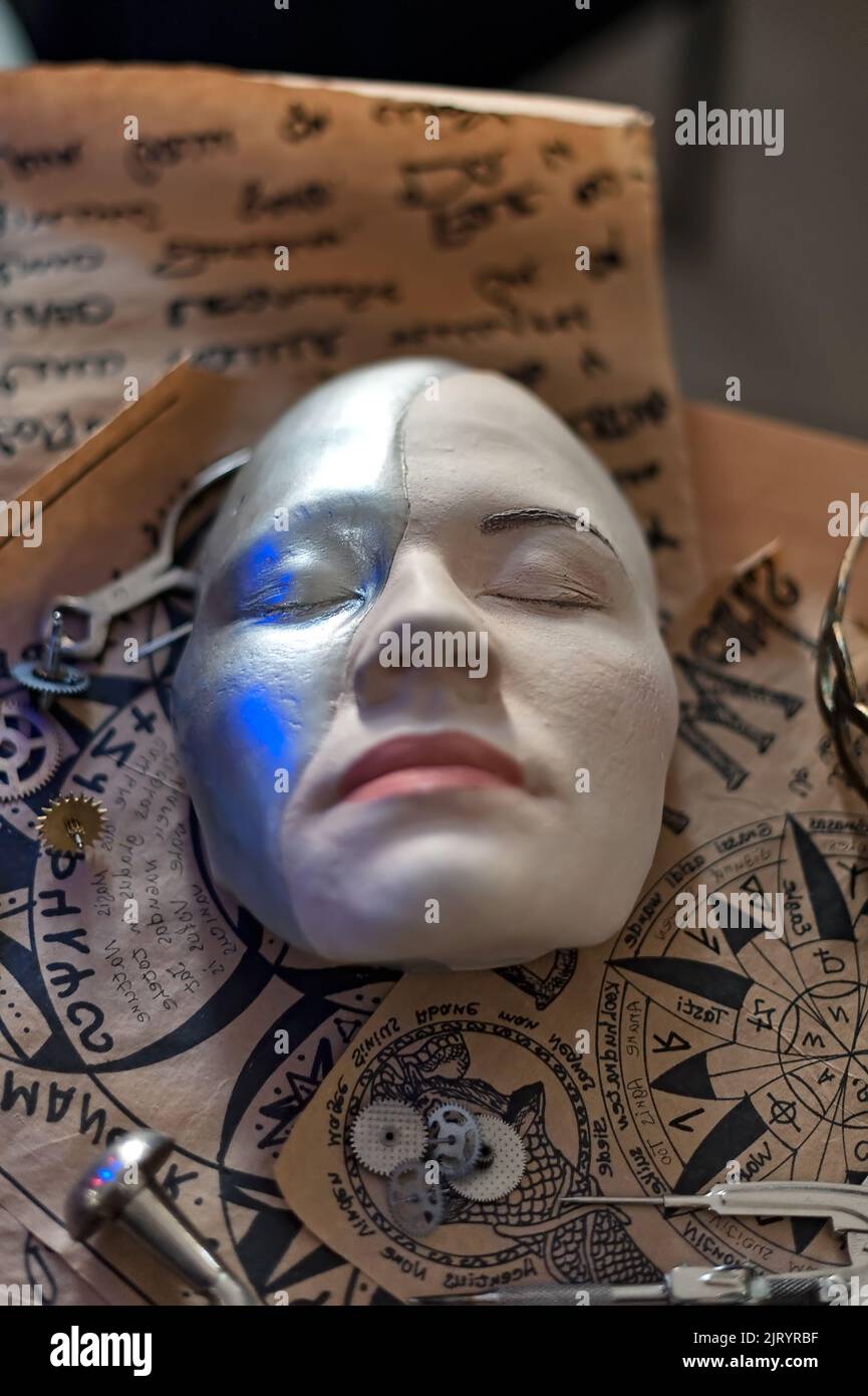 The decorative mask invention of VI KyivSteamCon in Kyiv, Ukraine Stock ...